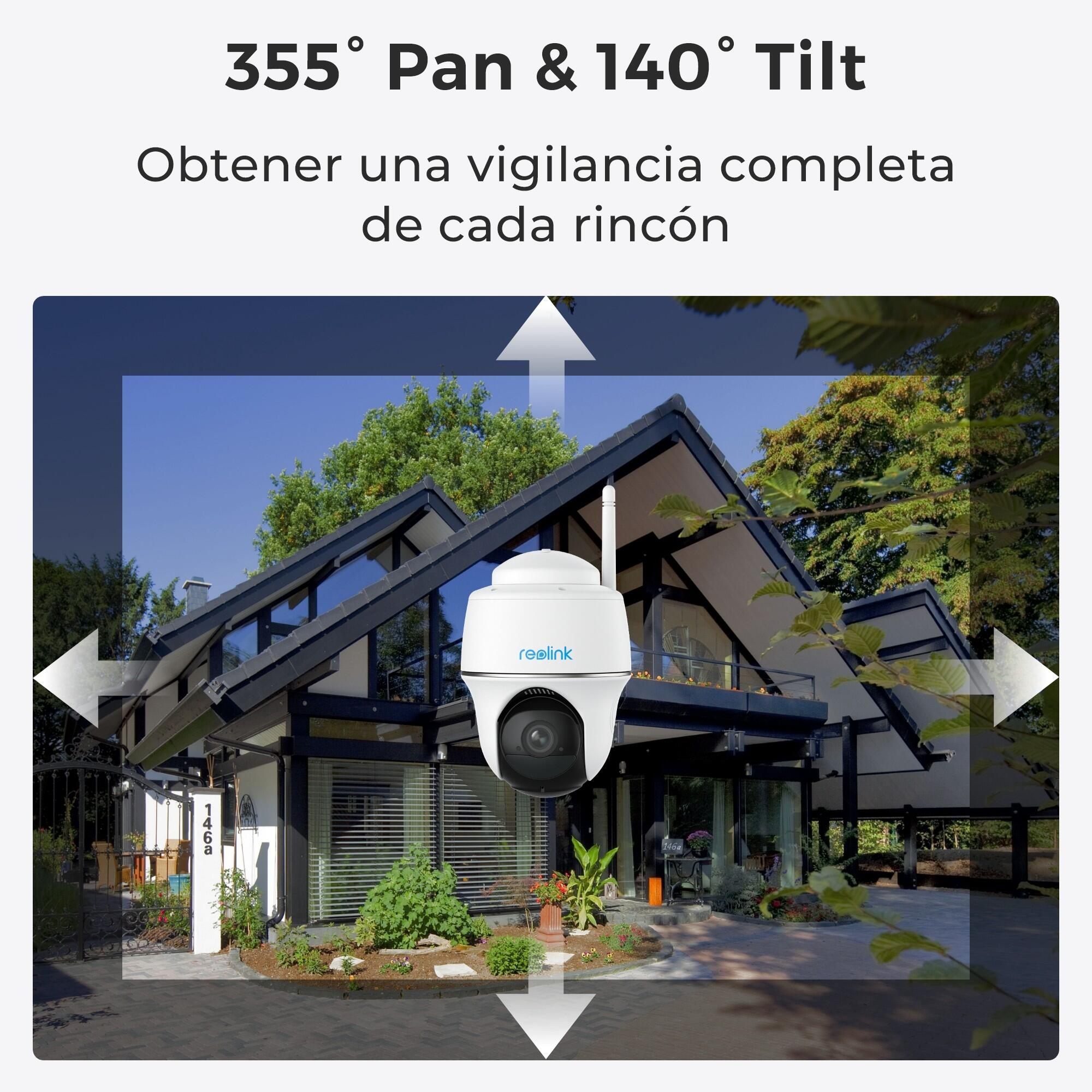 Cámara de videovigilancia 3MP Recargable P&T con visión nocturna ...