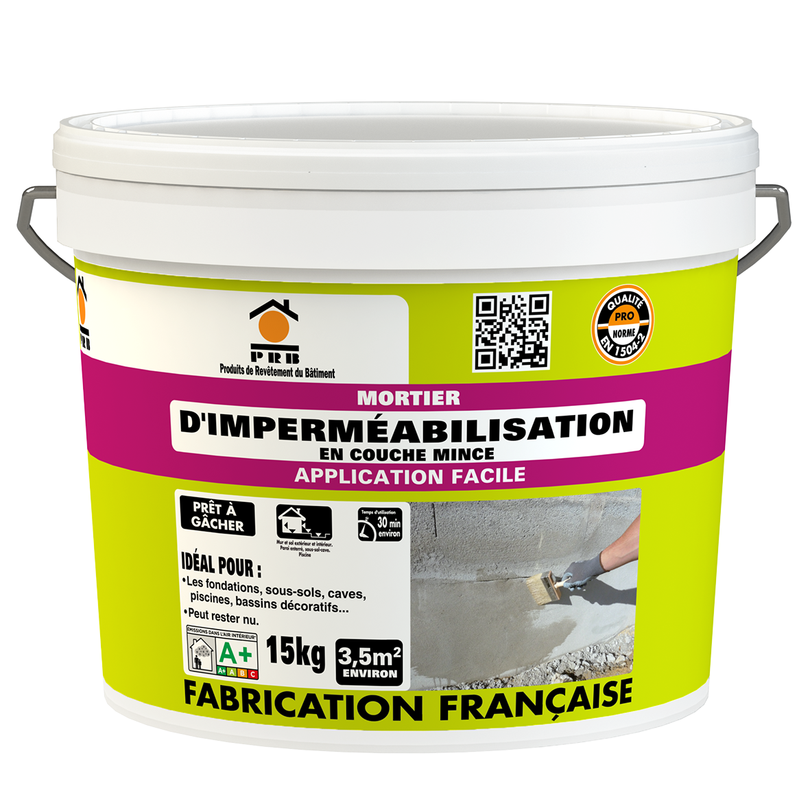 Mortier colle d'imperméabilisation 15kg, gris, PRB | Leroy Merlin