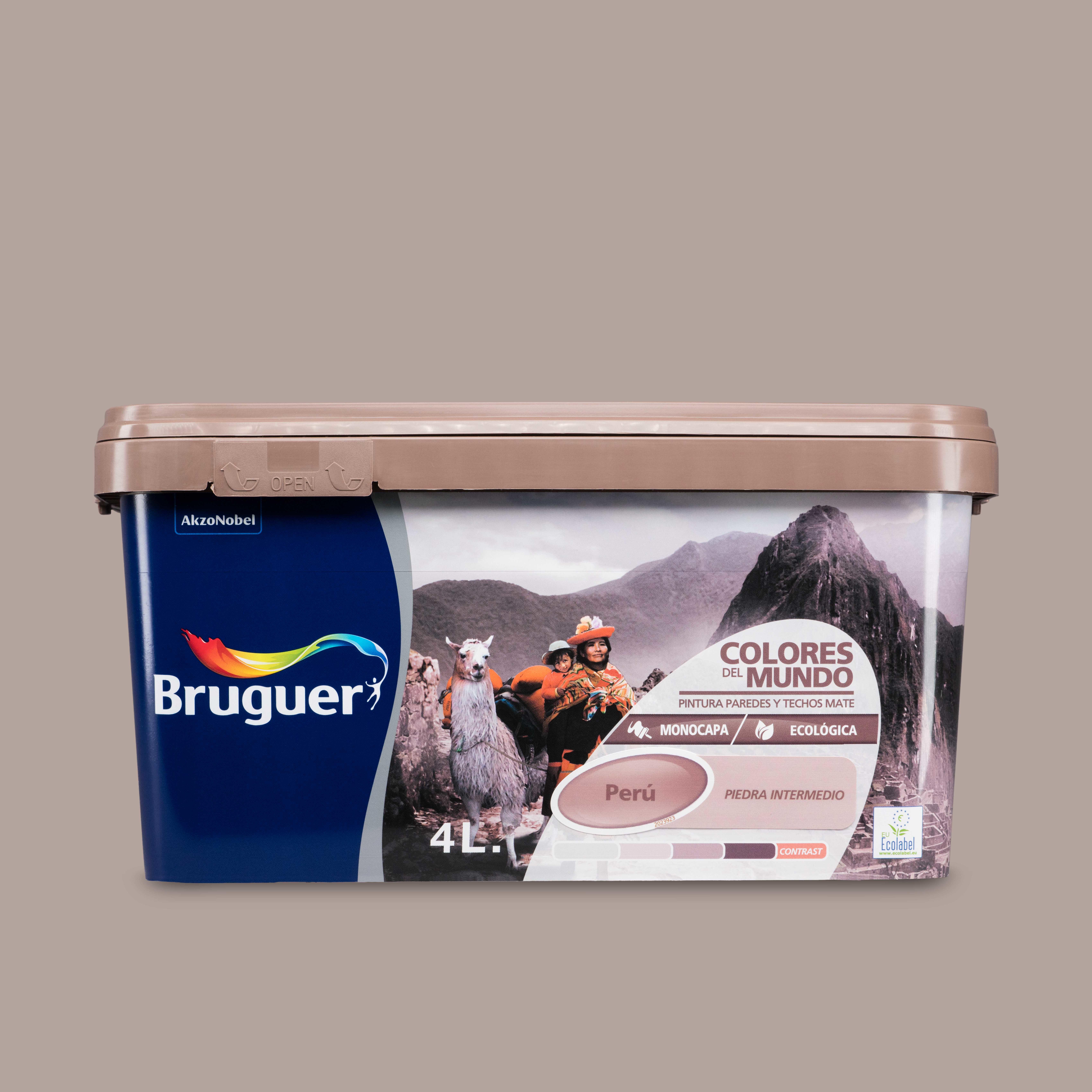 Pintura de interior Colores del Mundo BRUGUER 4l perú piedra intermedio ...