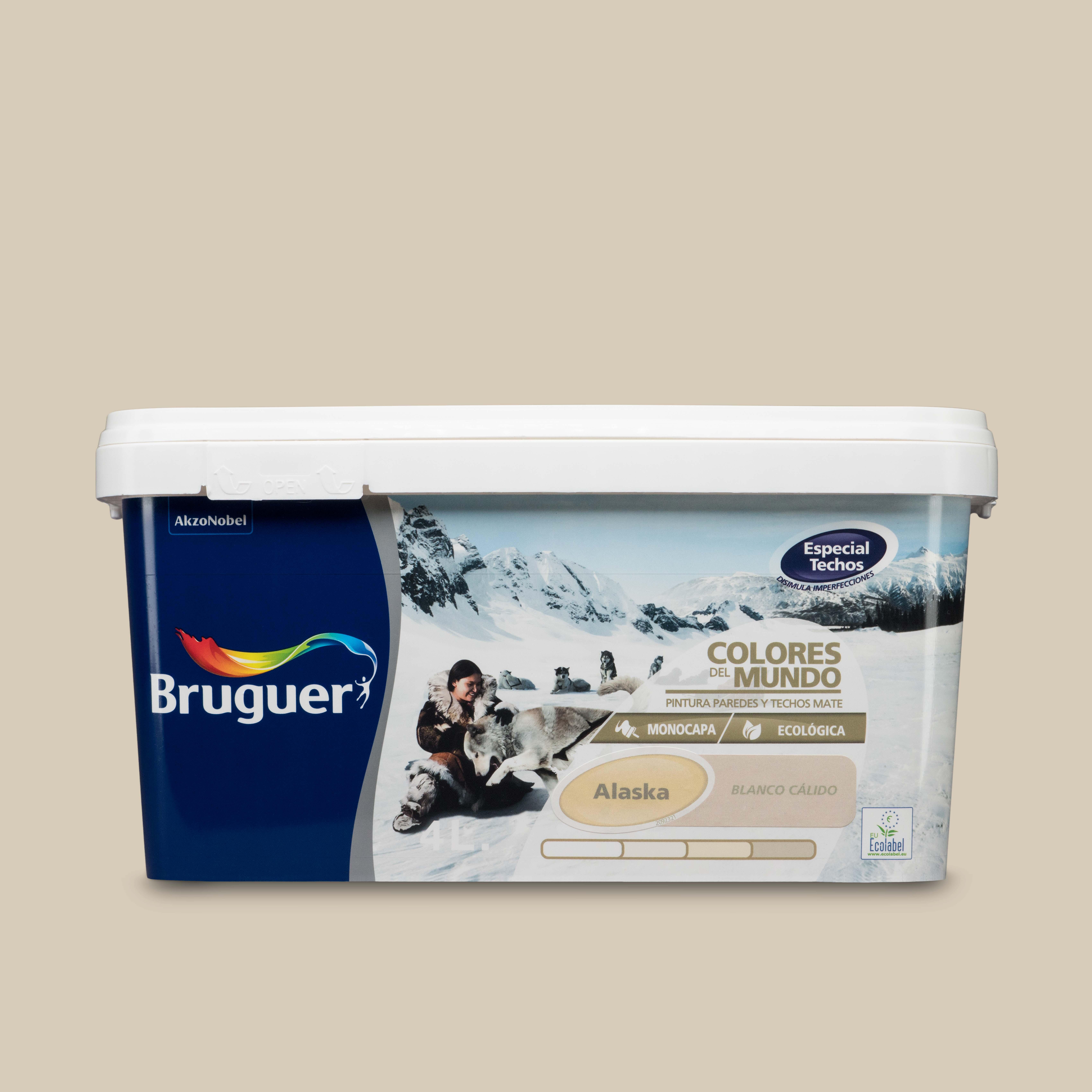 Pintura de interior Colores del Mundo BRUGUER 4l alaska blanco cálido ...