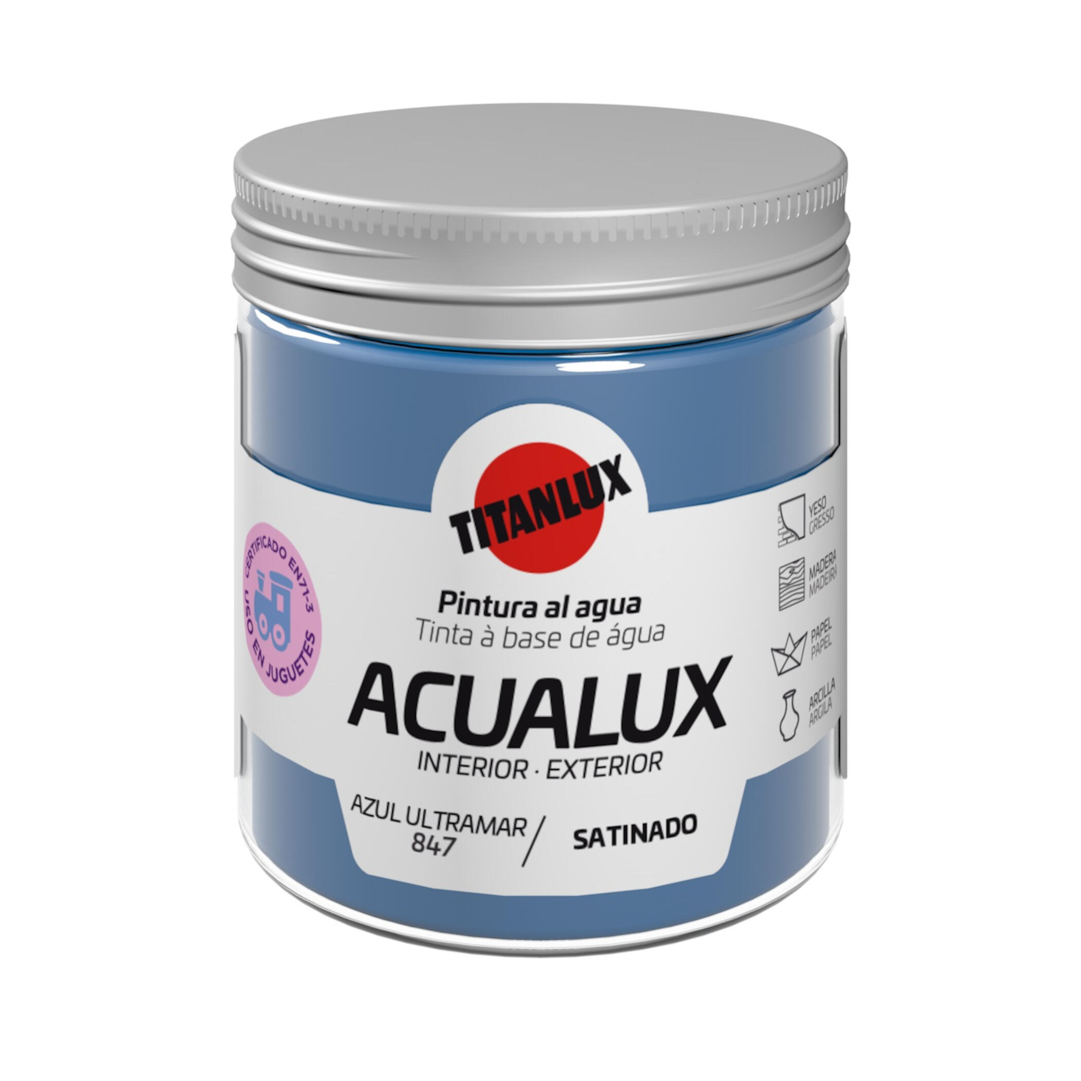 Pintura al agua ACUALUX azul ultramar 75ml | Leroy Merlin