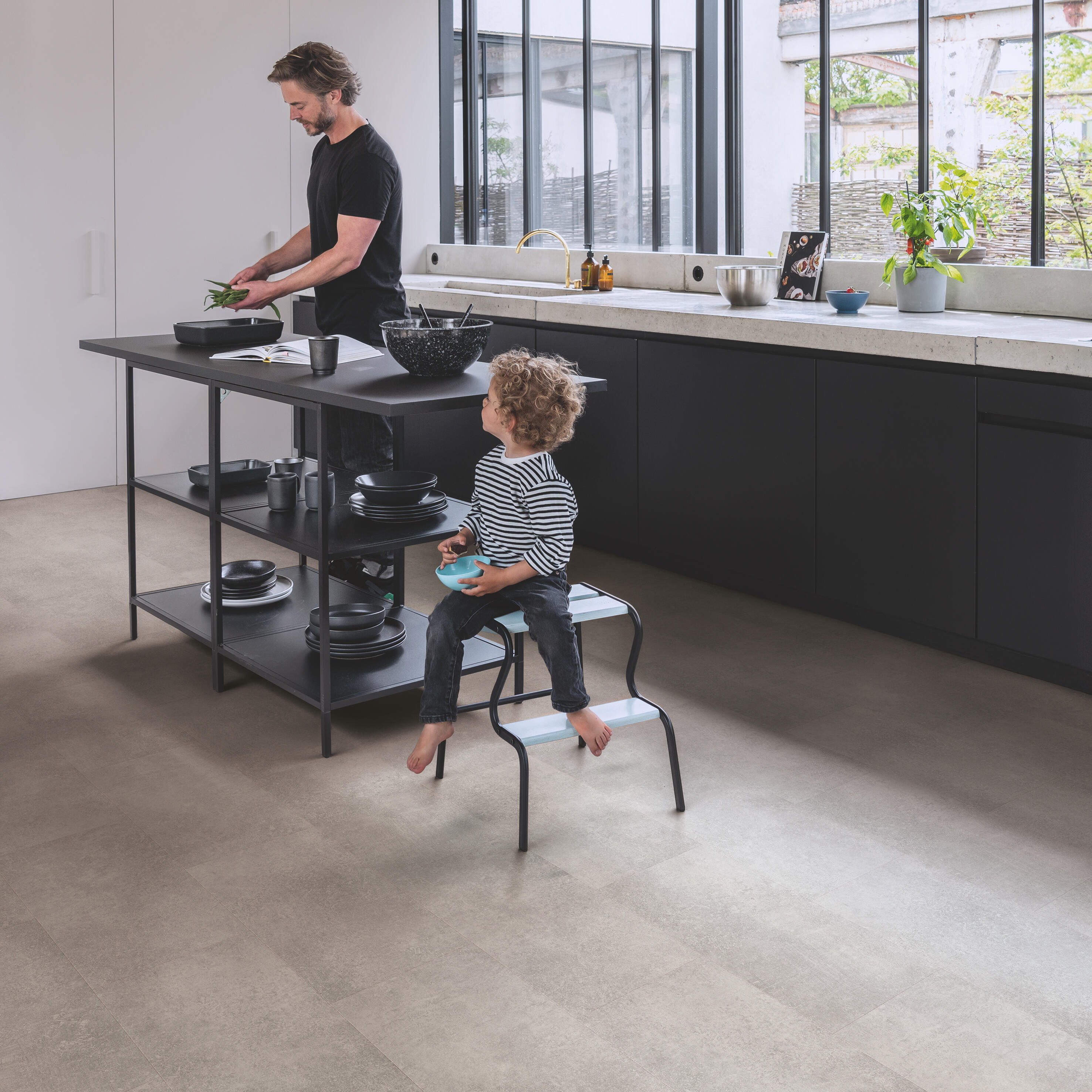 Dalle PVC clipsable SENS BY QUICK-STEP Dalles effet béton | Leroy Merlin