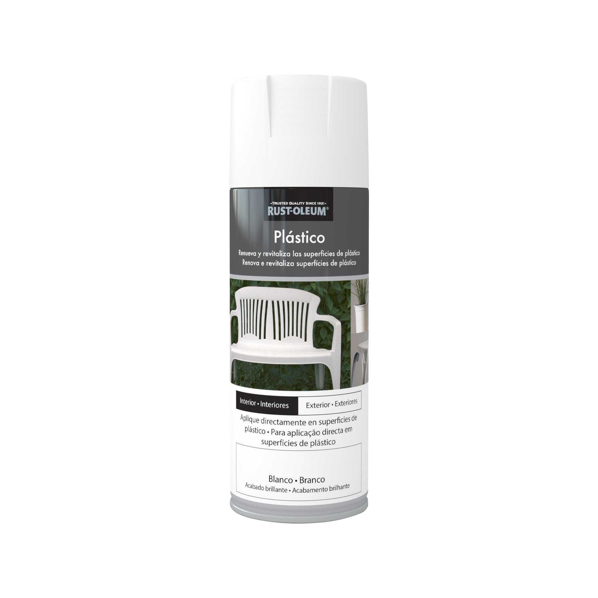 Spray renueva plásticos brillante RUST-OLEUM 400ml blanco | Leroy Merlin