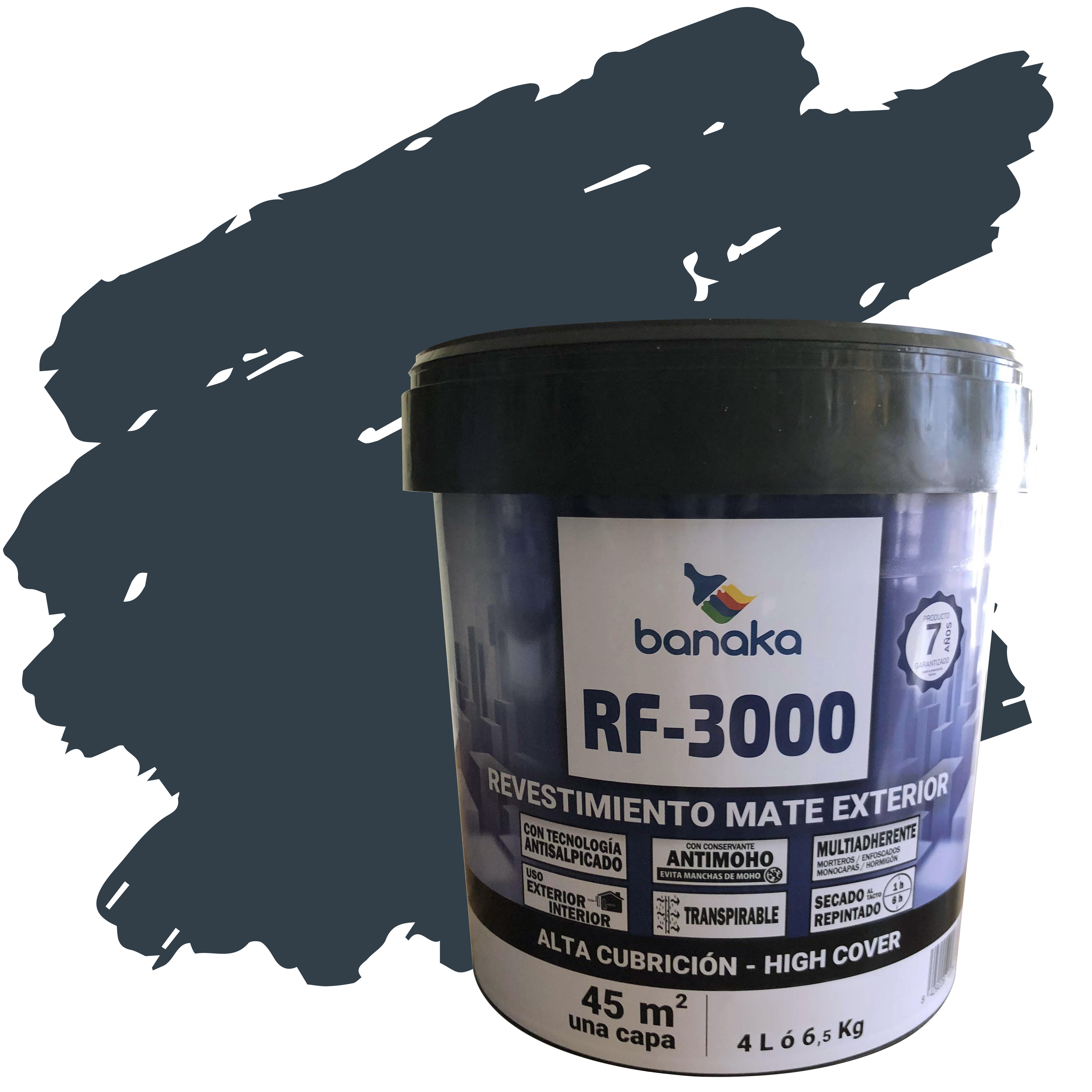 REVESTIMIENTO FACHADA MATE RF-3000 4L ANTRACITA | Obramat