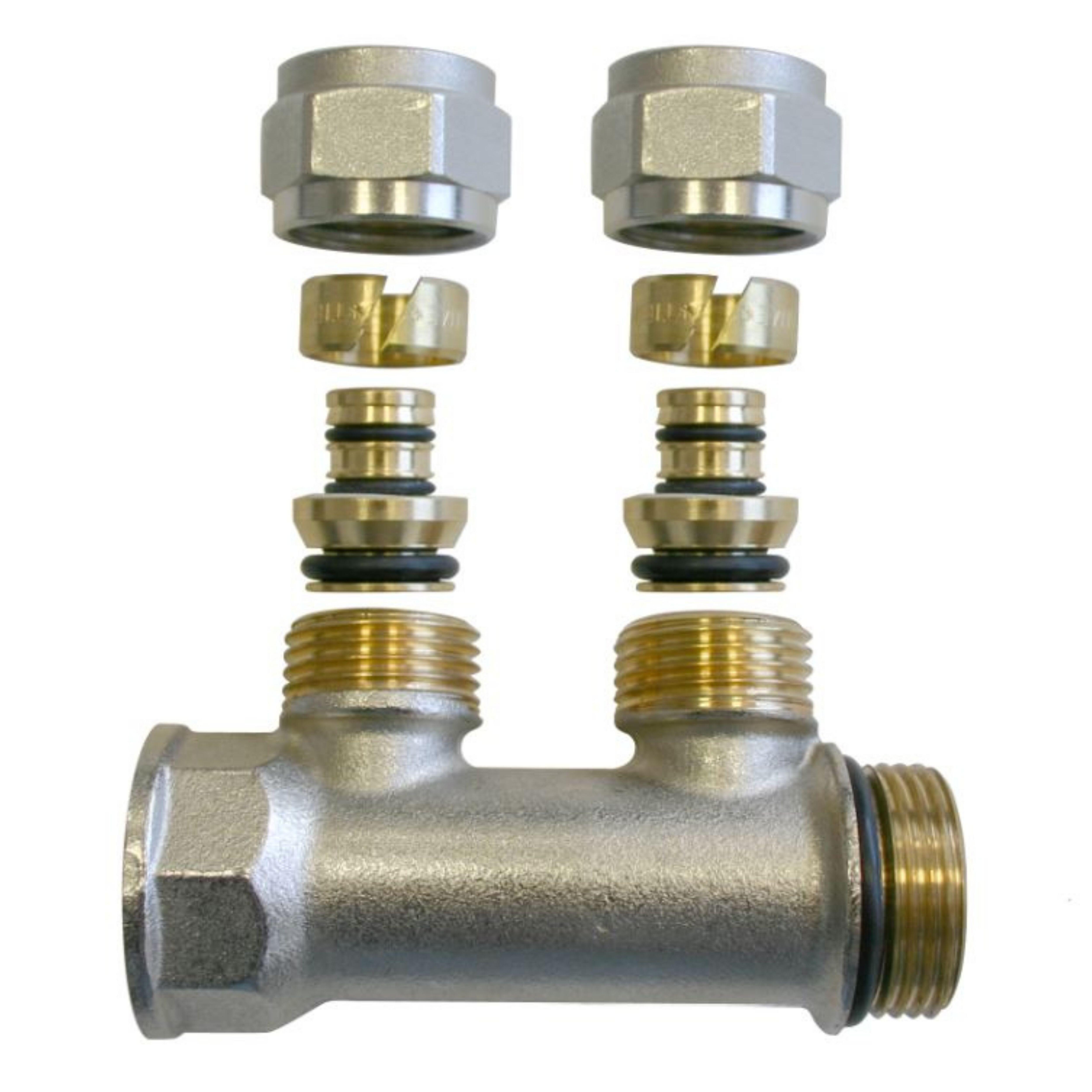 COLETOR MULTICAMADA 3/4"x16mm 2 SAÍDAS 1/2" | Obramat