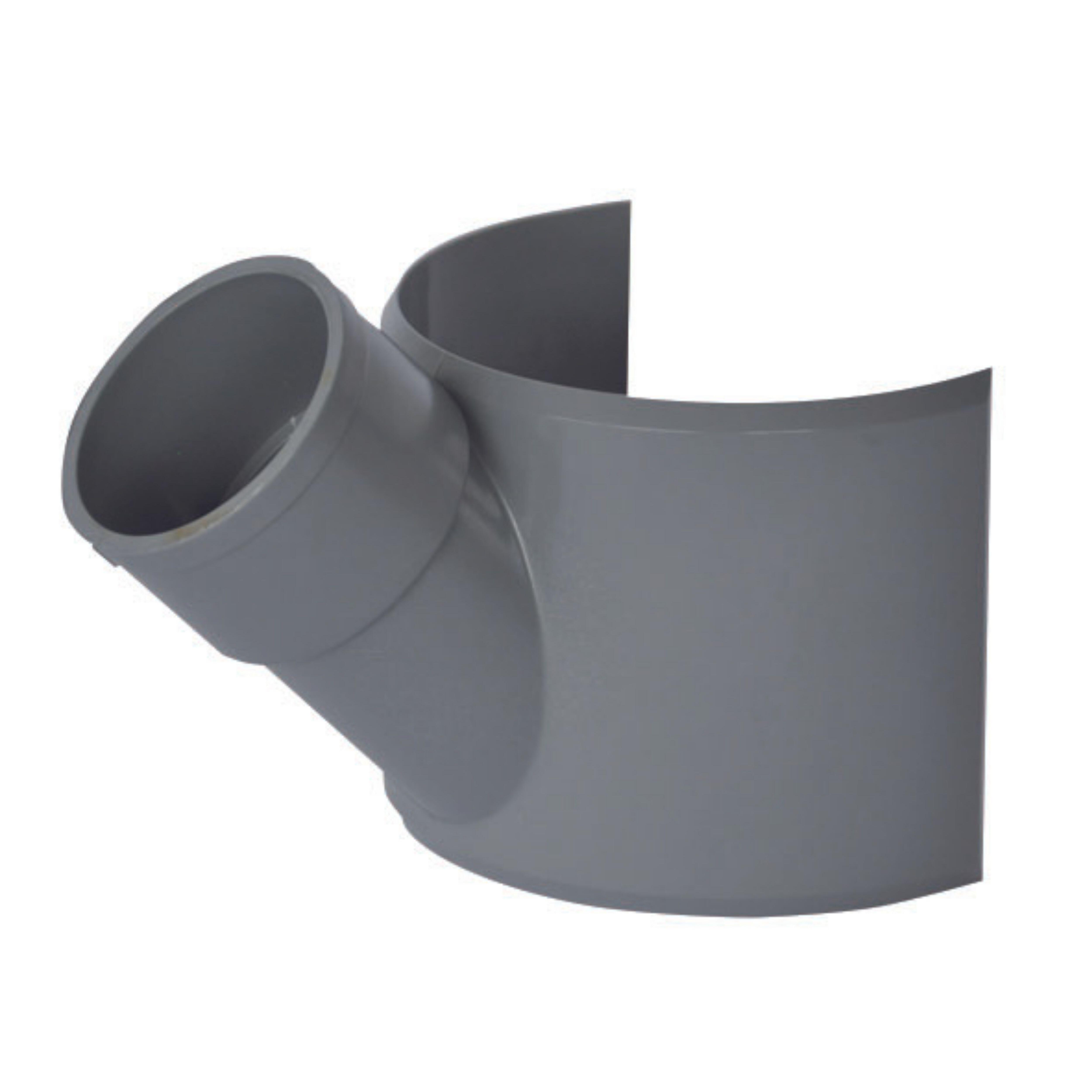 INJERTO CLIP 45º Ø110X50MM PVC | Obramat