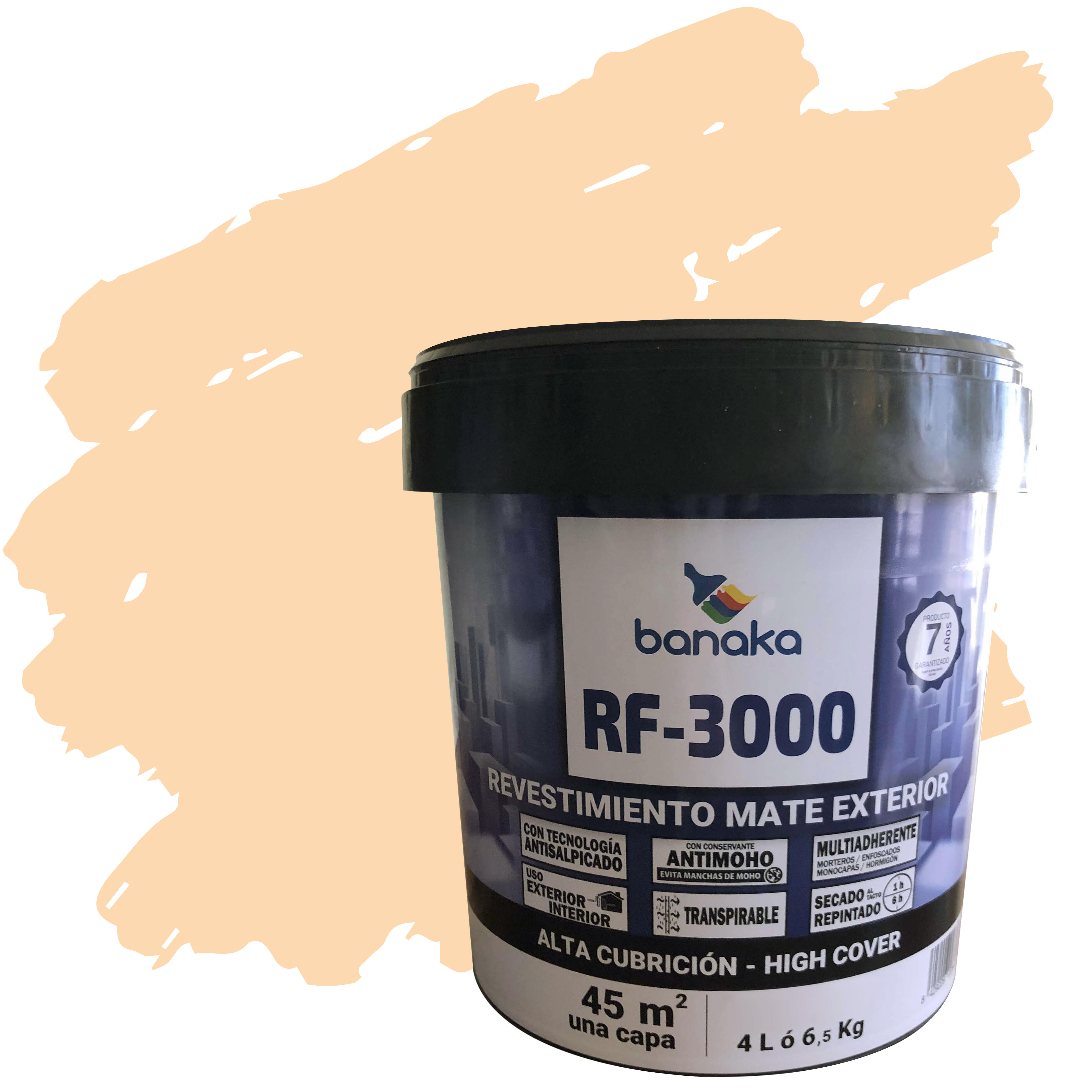 REVESTIMIENTO FACHADA MATE RF-3000 4L SALMON | Obramat