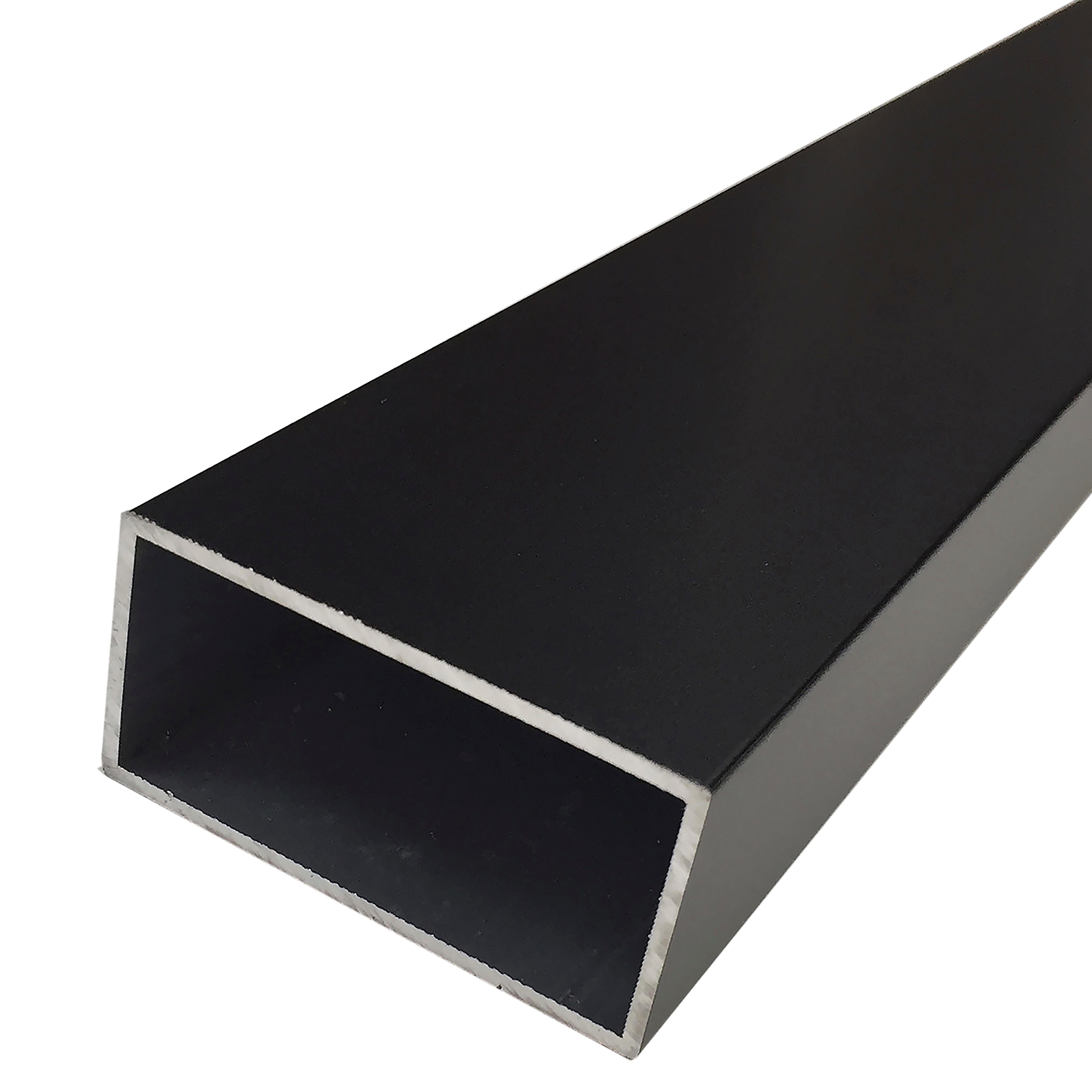 TUBO RECTANGULAR ALUMINIO NEGRO MATE 60X40MM 2M. | Obramat