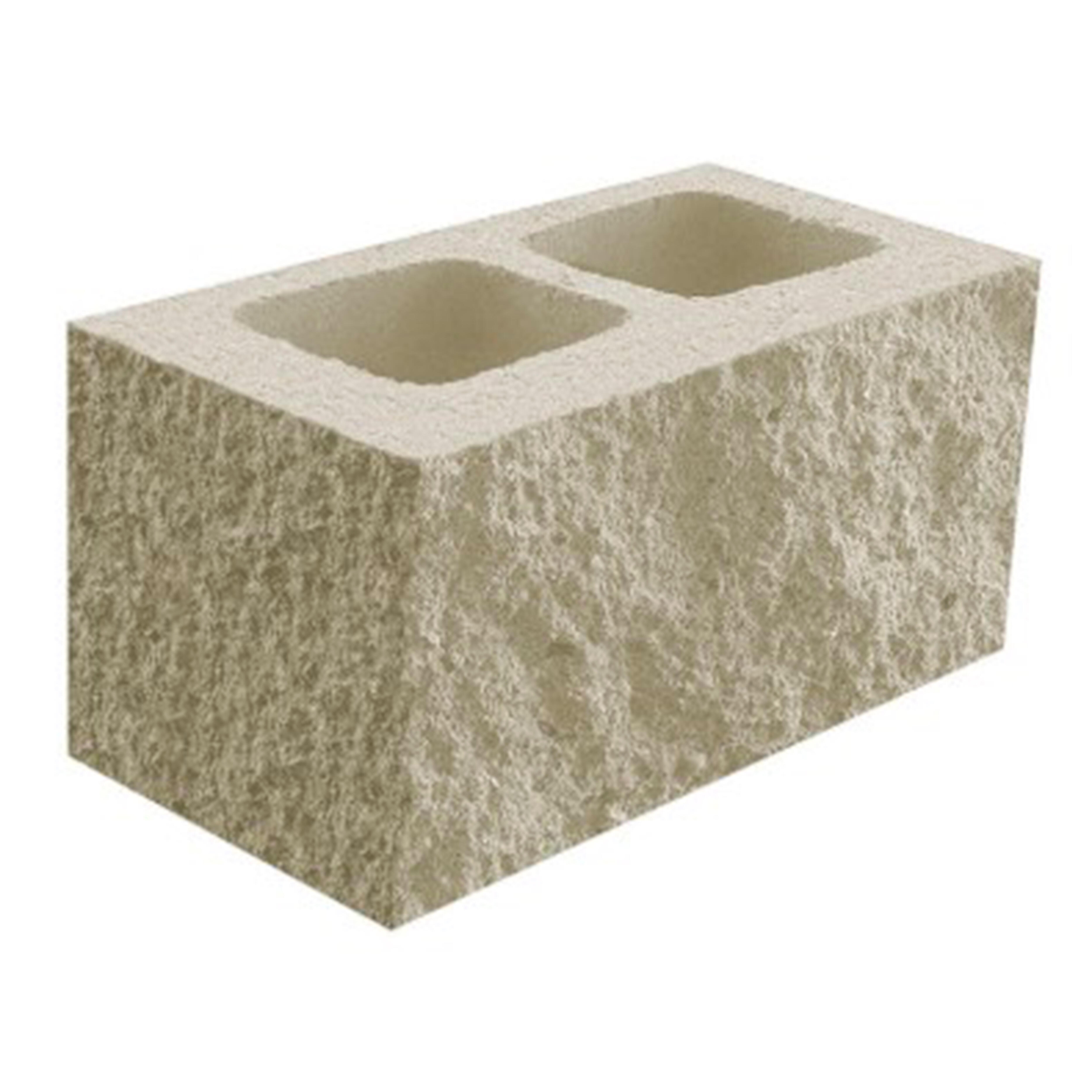 BLOQUE DE HORMIGÓN SPLIT DOBLE ESQUINA BEIGE 39X19X19 CM | Obramat