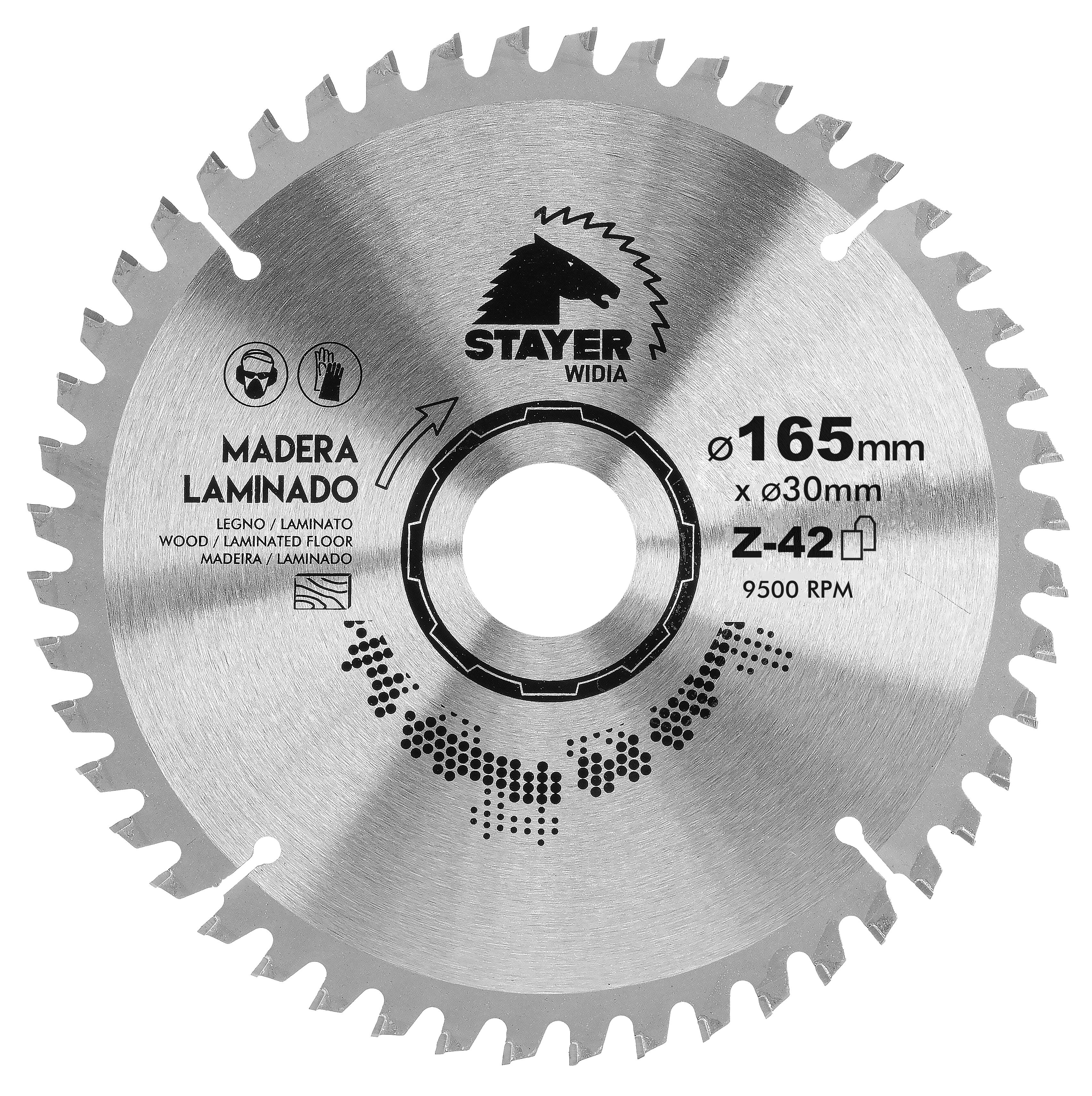 DISCO DE WIDIA CORTE LAMINADOS FINO 165MM Z42 STAYER | Obramat