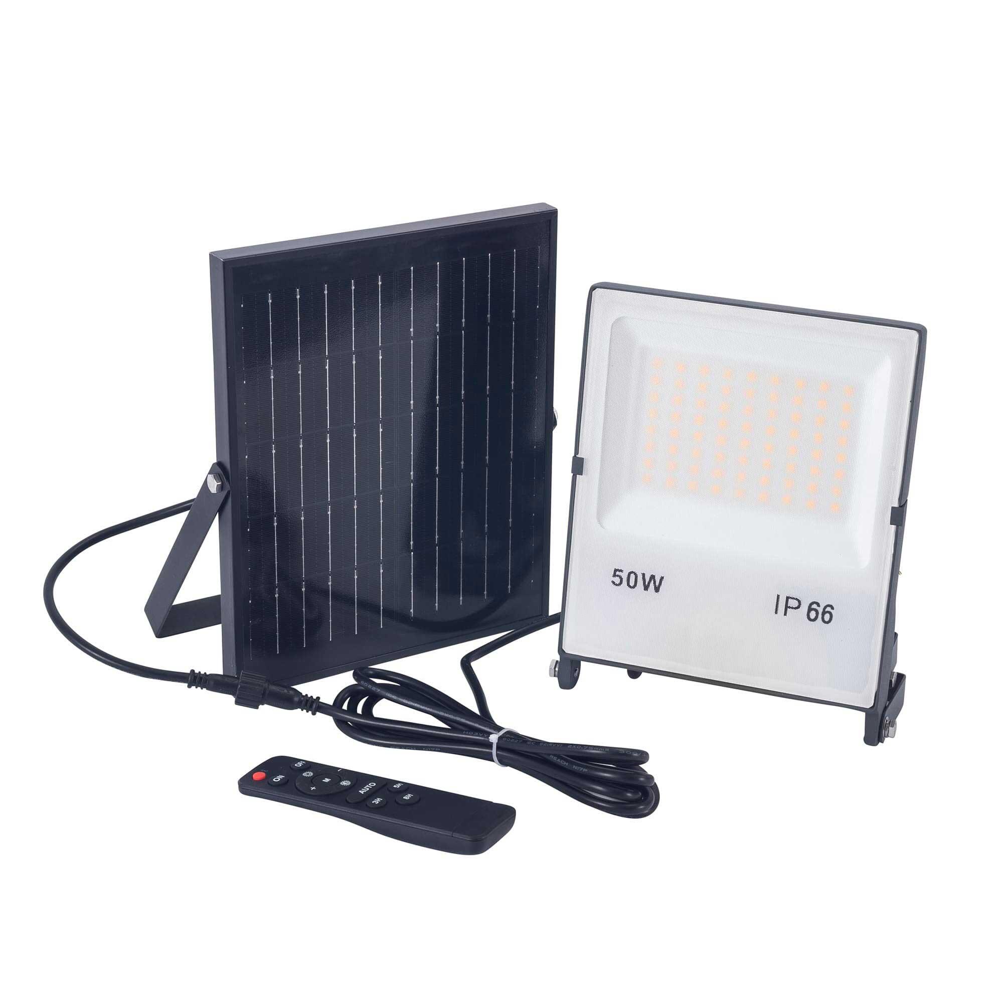 PROYECTOR SOLAR 50W LUZ FRÍA | Obramat