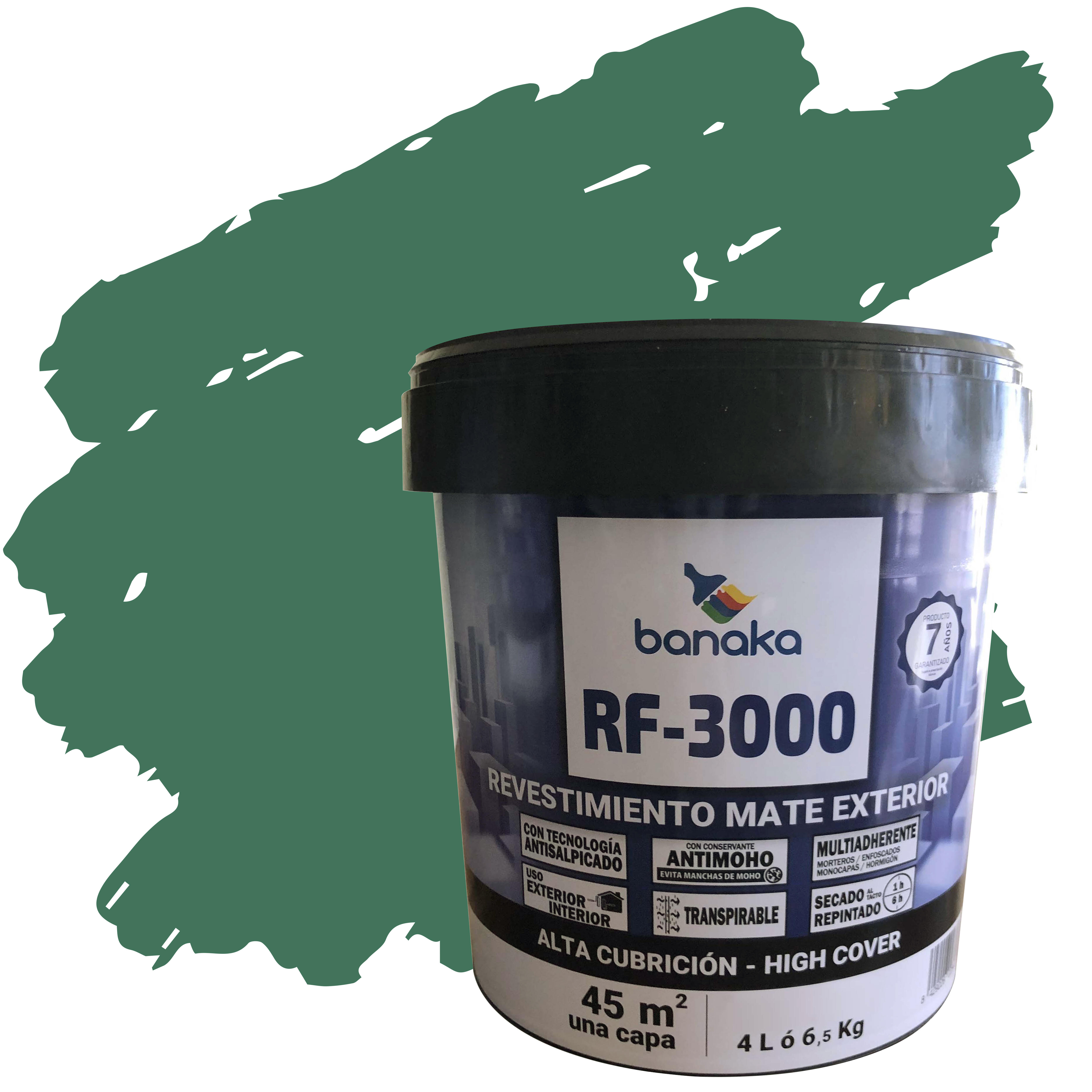 Revestimiento Fachada Mate Rf 3000 4l Verde Obramat