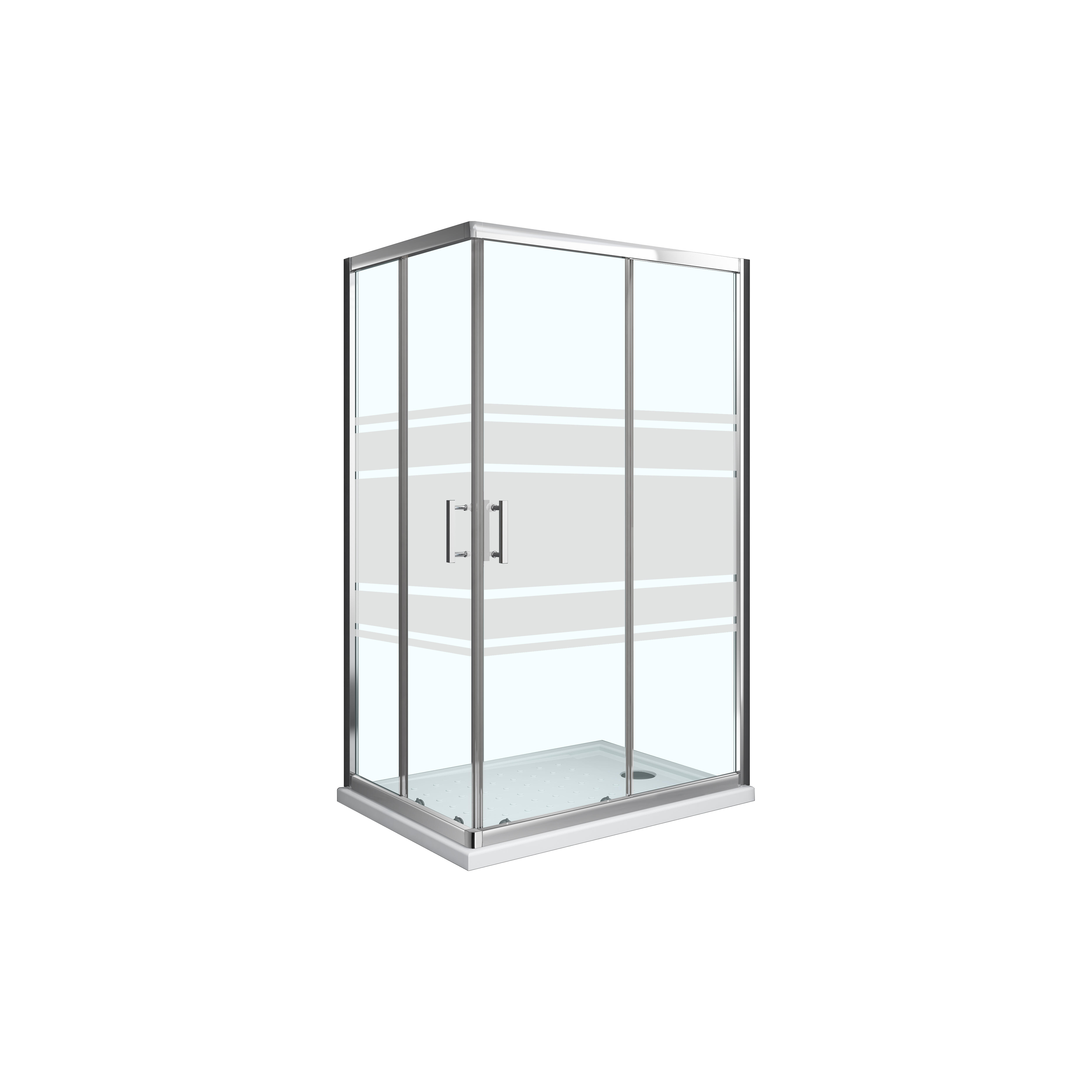CABINE DE DUCHE RETANGULAR LEXIE 70x100CM CROMADO | Obramat