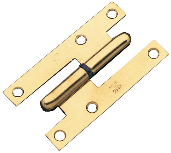 PERNIO BISAGRA DE PUERTA 8 CM PALA RECTA DERECHA LATONADO | Obramat