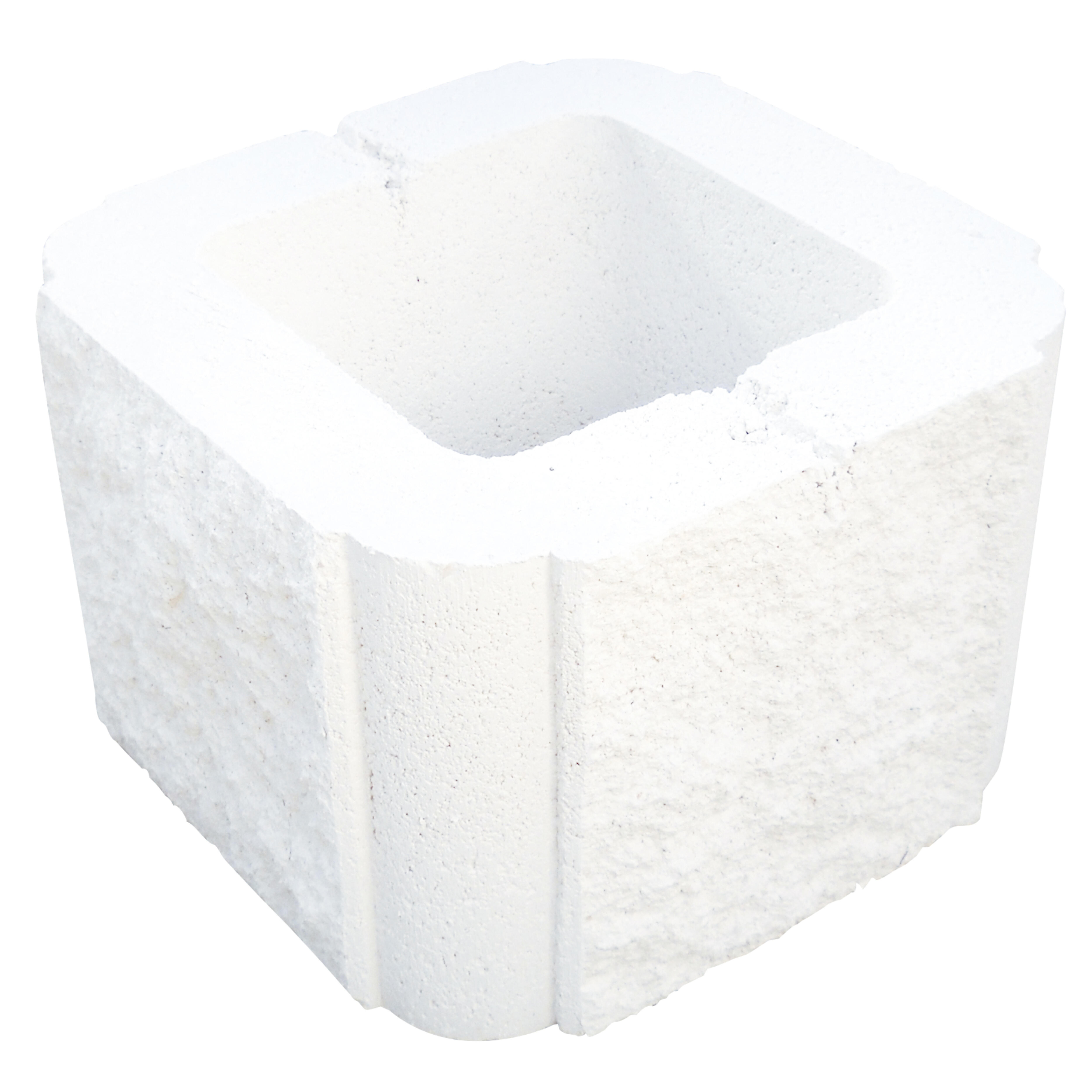 BLOQUE DE HORMIGÓN PILAR SPLIT BLANCO 30X30X19 CM | Obramat