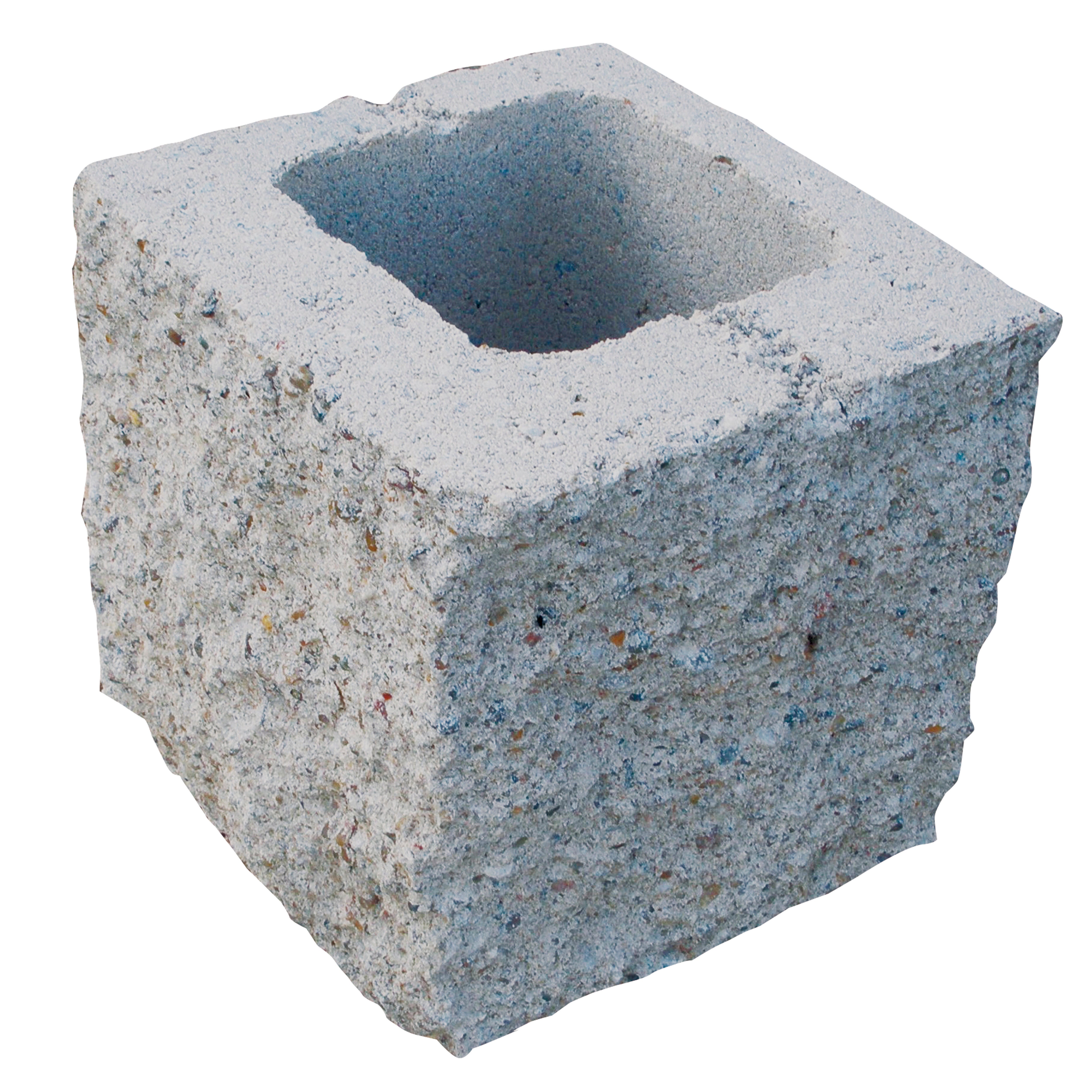 BLOQUE DE HORMIGÓN SPLIT MEDIO ESQUINA BEIGE 19X19X19 CM | Obramat