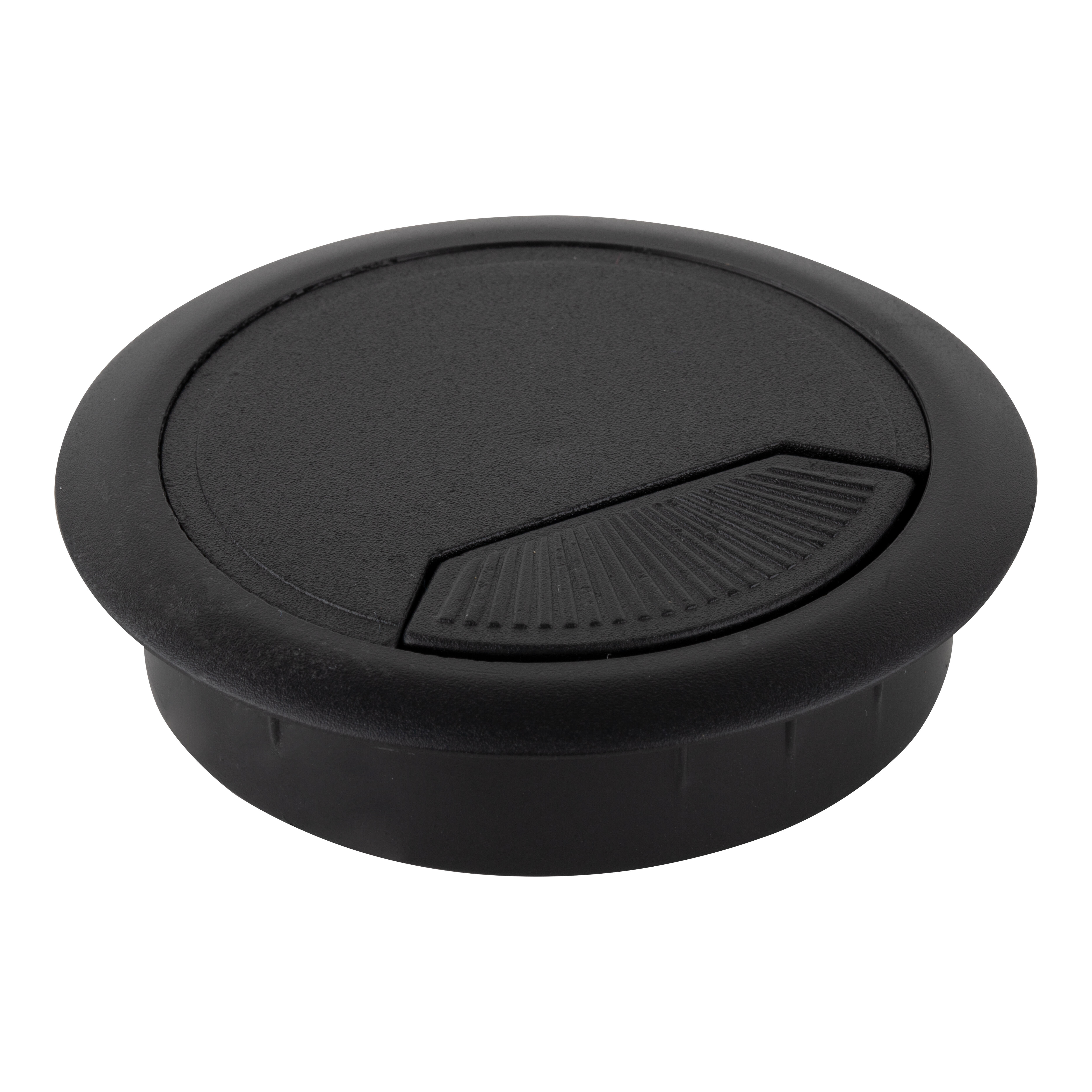 TAPA PASACABLES PARA MESA 60 MM NEGRA. 2 UDS | Obramat