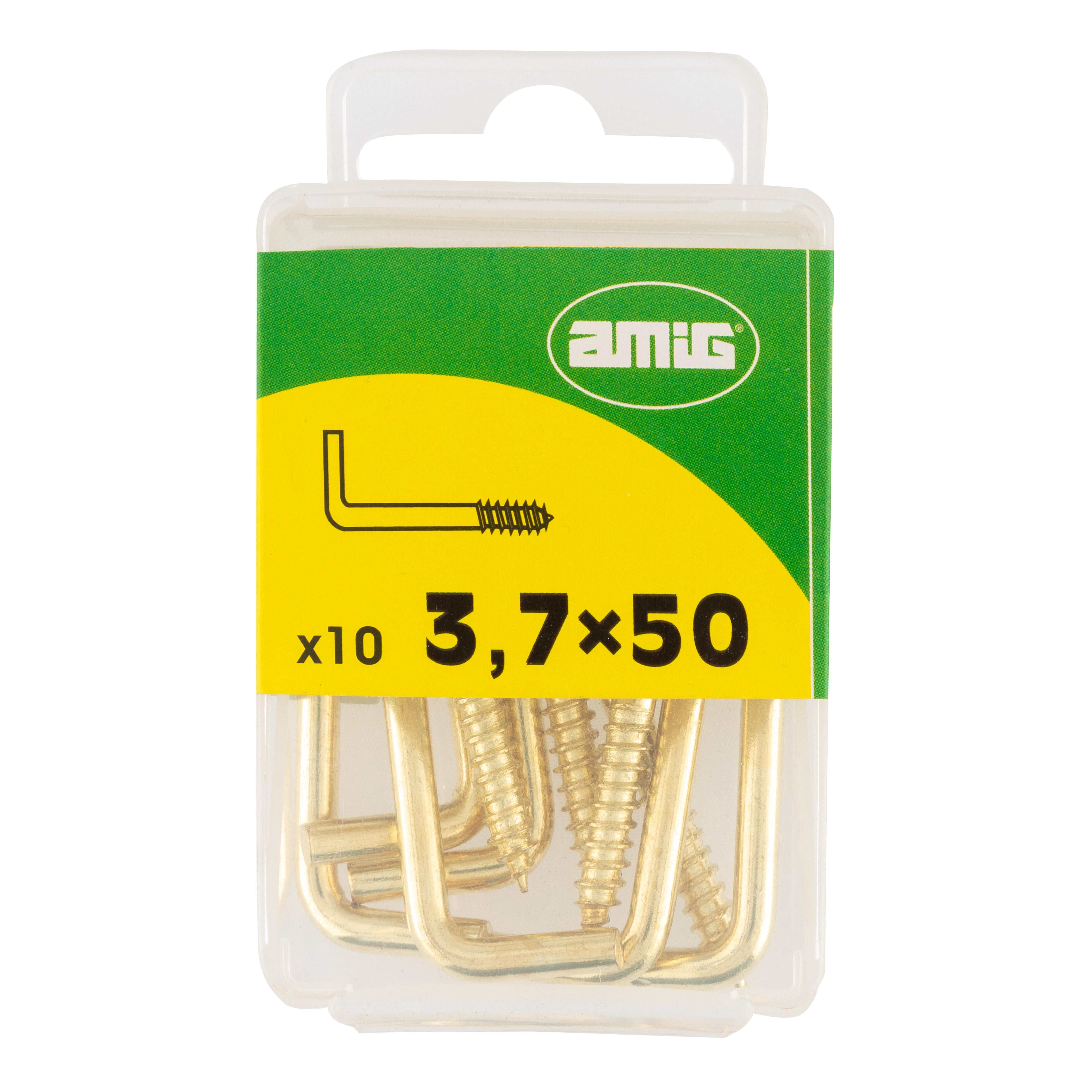 ESCARPIA ACERO LATONADO 3.7 X 50 MM. 10 UDS | Obramat