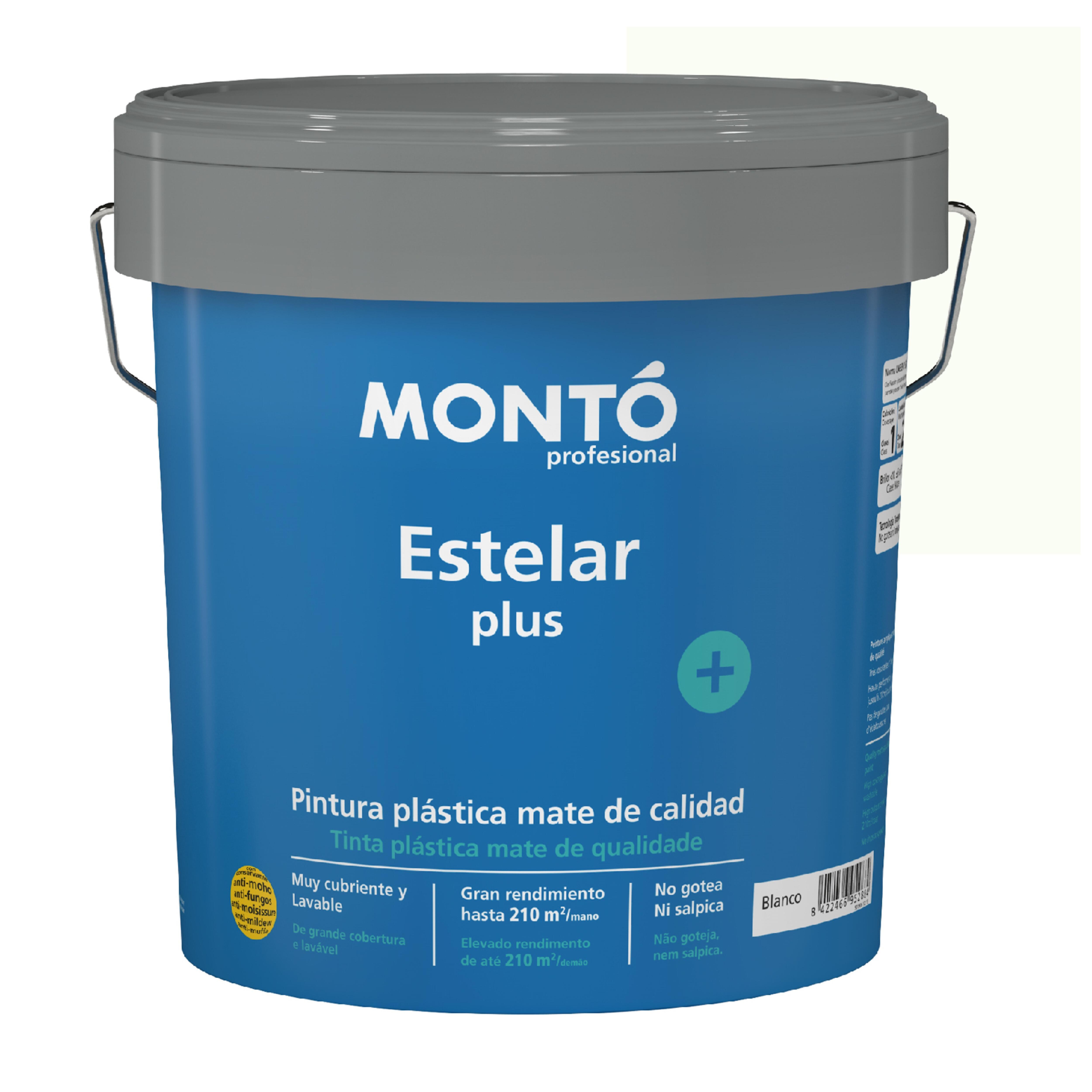 PINTURA PLASTICA BLANCO ROTO MATE 4L ESTELAR | Obramat