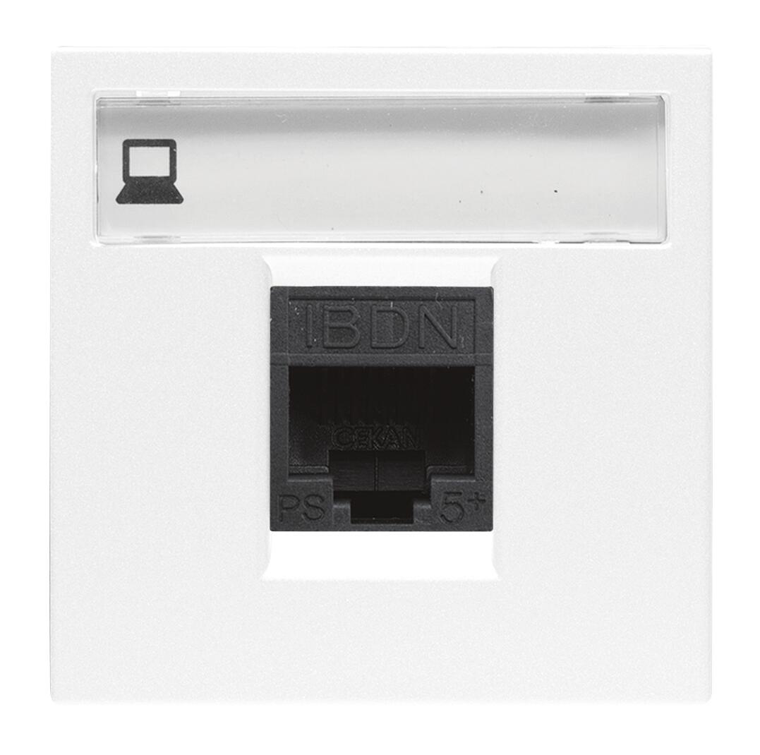 TOMA RED RJ45 CON TAPA SERIE ZENIT BLANCO | Obramat