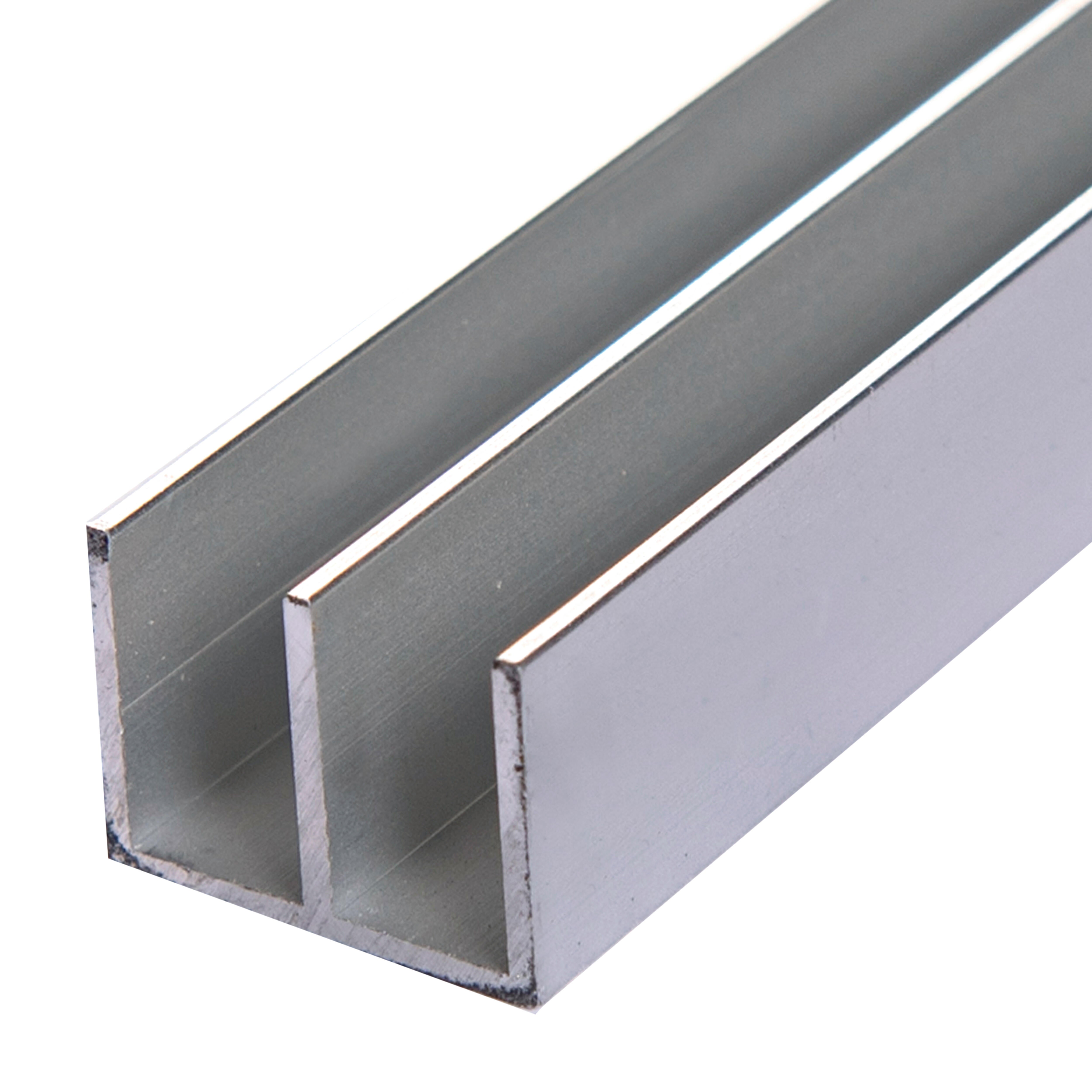 PERFIL DOBLE U ALUMINIO ANODIZADO 20X18X1MM 2,6M | Obramat