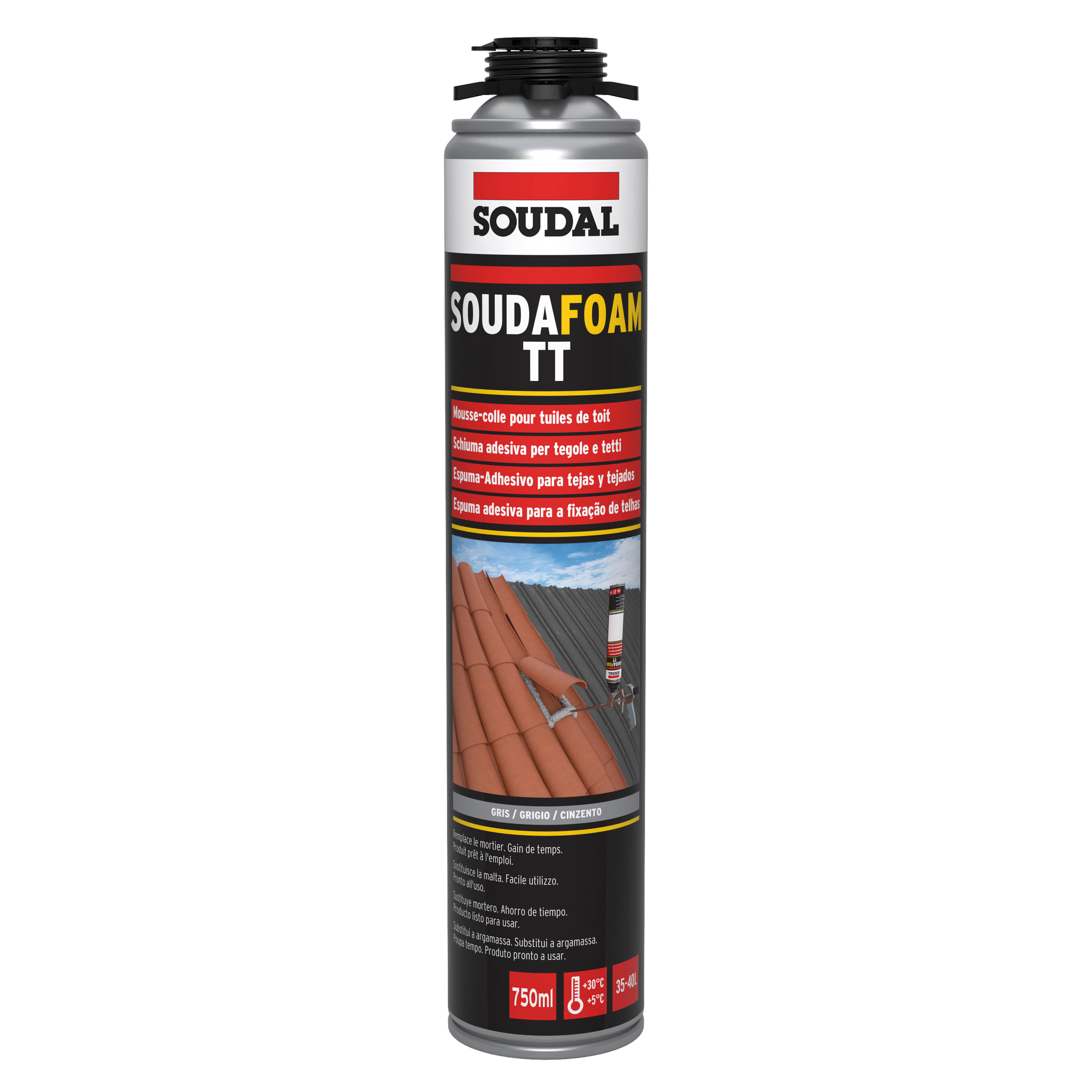 ESPUMA EXPANSIVA DE POLIURETANO SOUDAFOAM TT SOUDAL 750 ML | Obramat