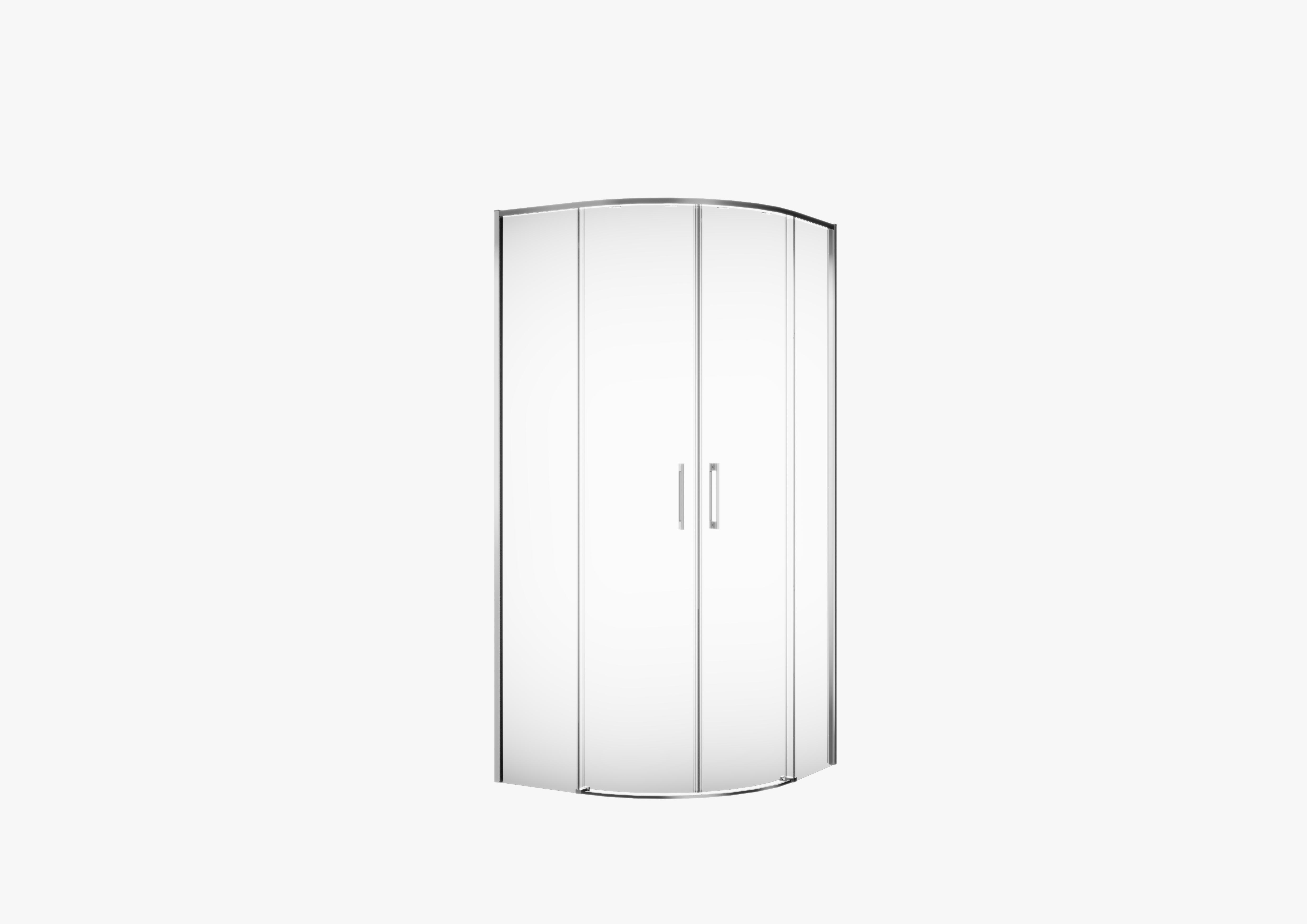 MAMPARA DE DUCHA CURVA TEKA INCA SLIM 80X80CM CROMO | Obramat