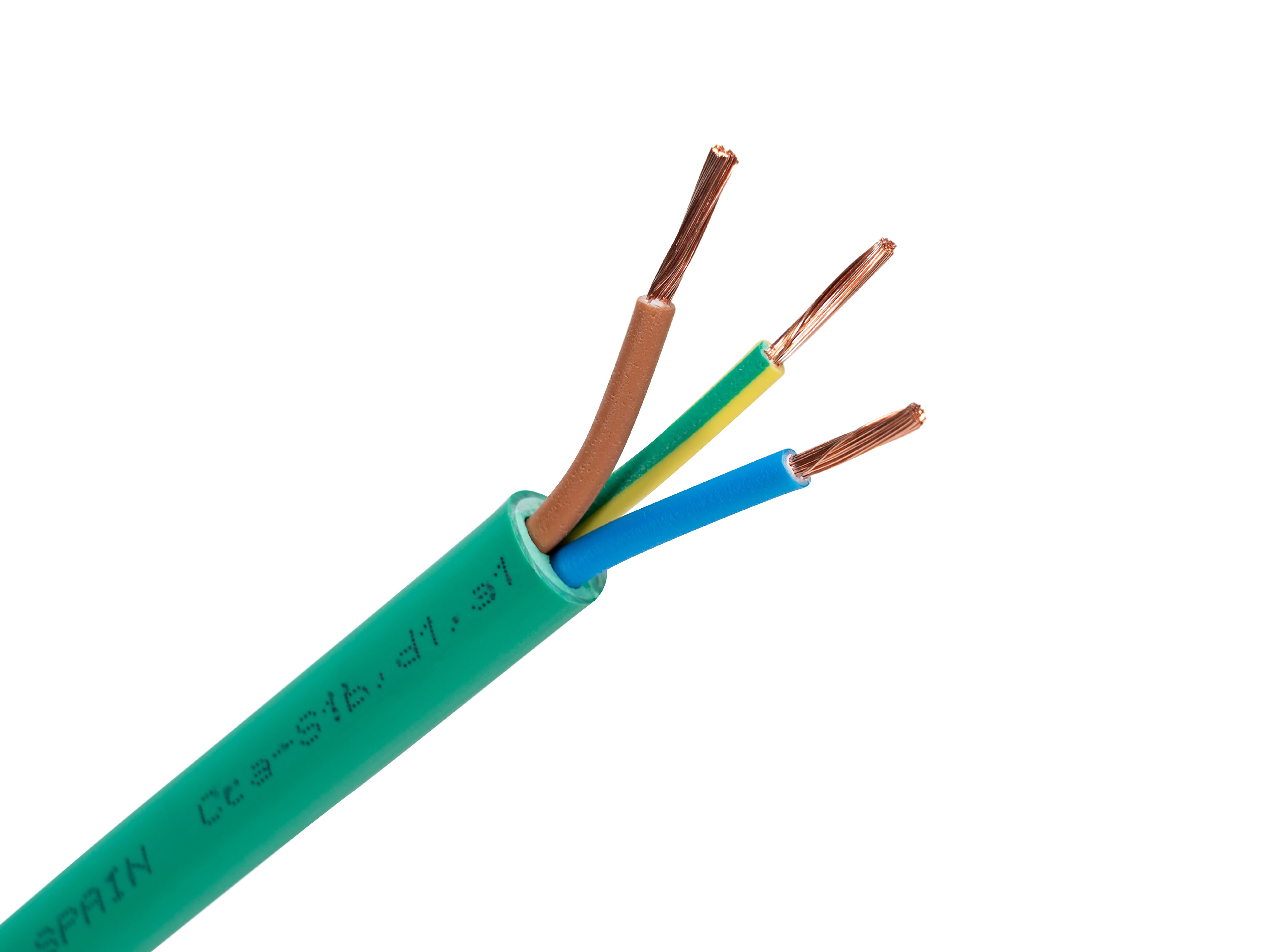 CABLE LIBRE DE HALÓGENOS RZ1-K 3G 10MM2 VERDE METRO LINEAL | Obramat