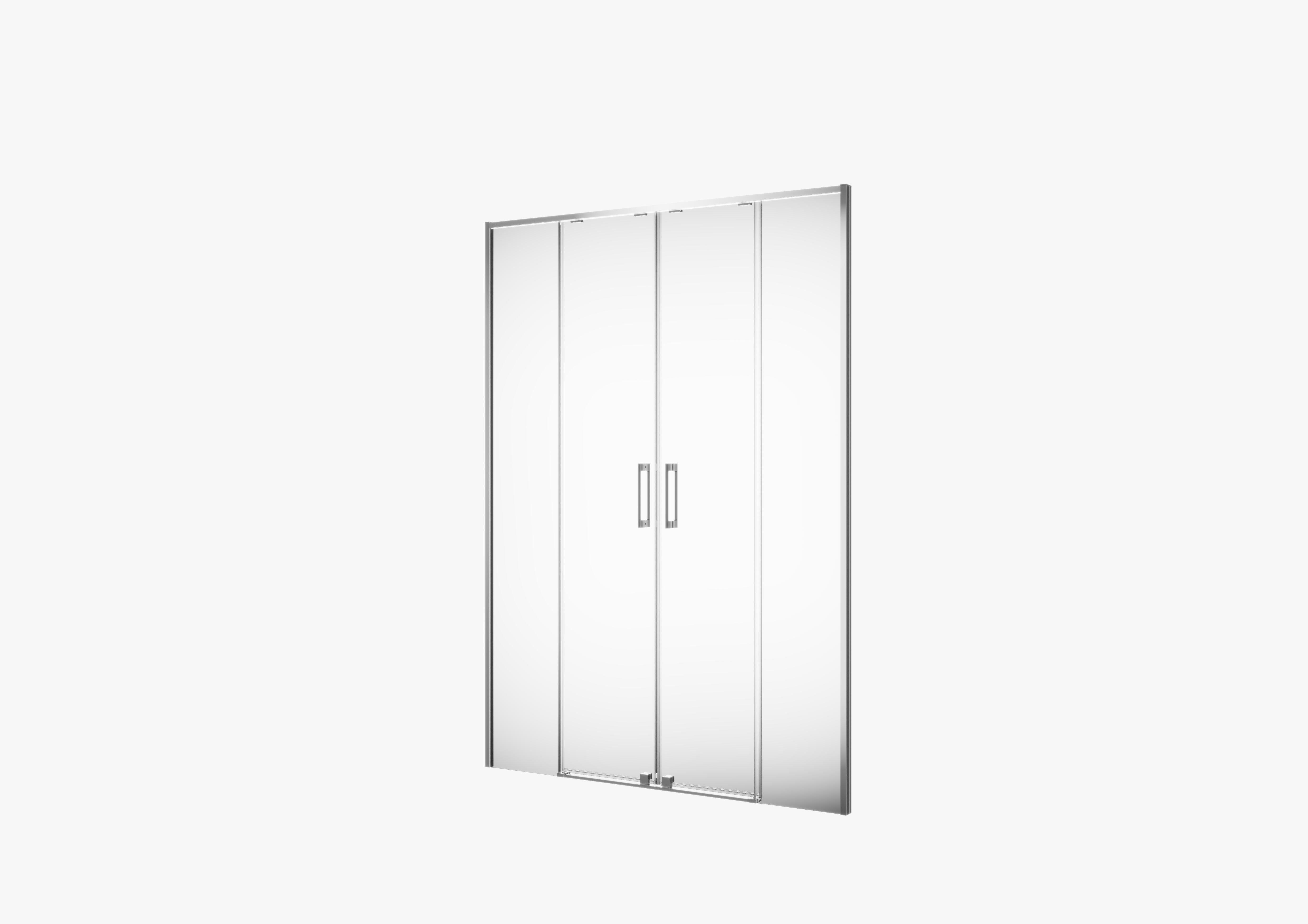 MAMPARA DE DUCHA 2 PUERTAS FRONTAL CORREDERA TEKA INCA SLIM 170CM CROMO ...