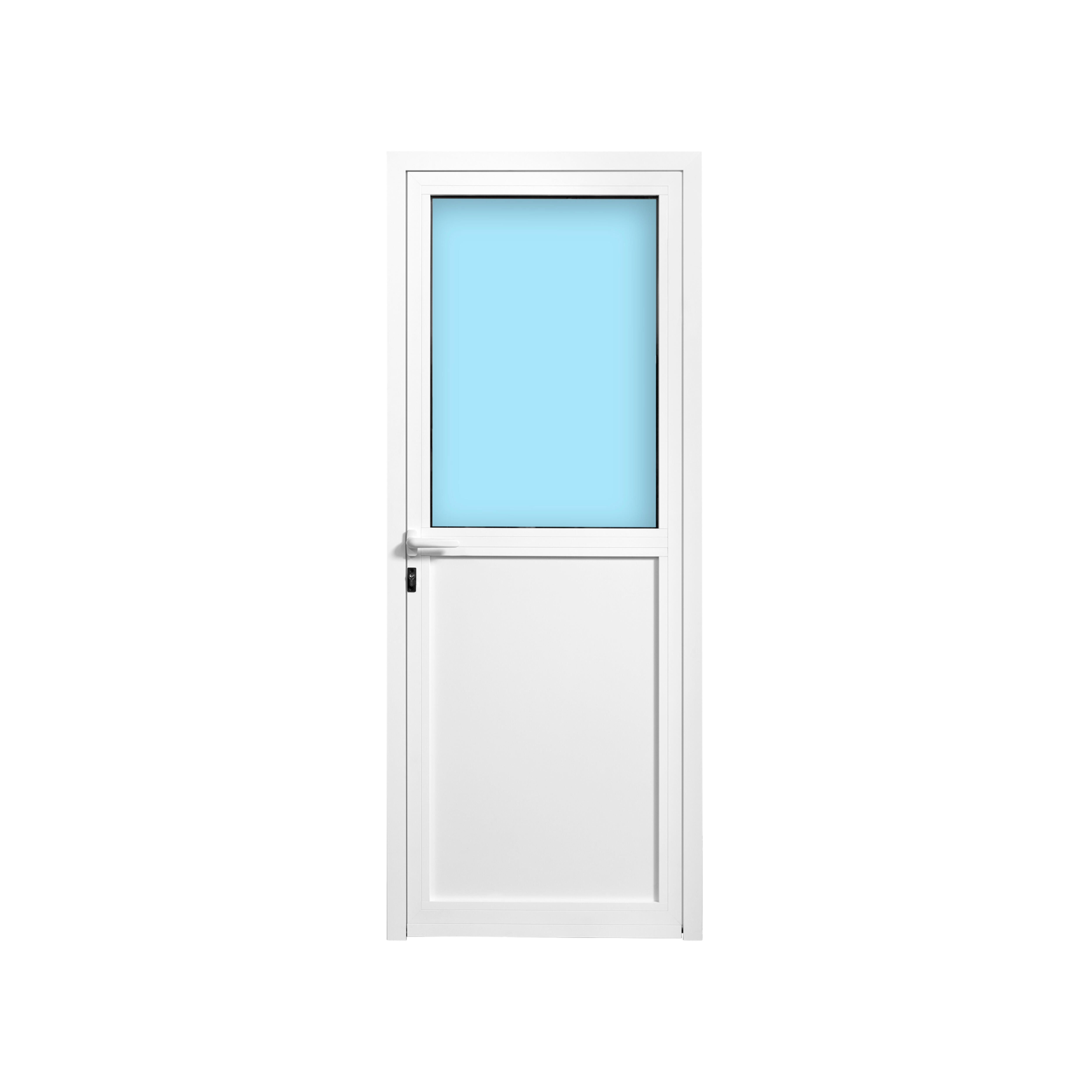 BALCONERA ALUMINIO ABATIBLE BLANCA APERTURA EXTERIOR 80X200CM | Obramat