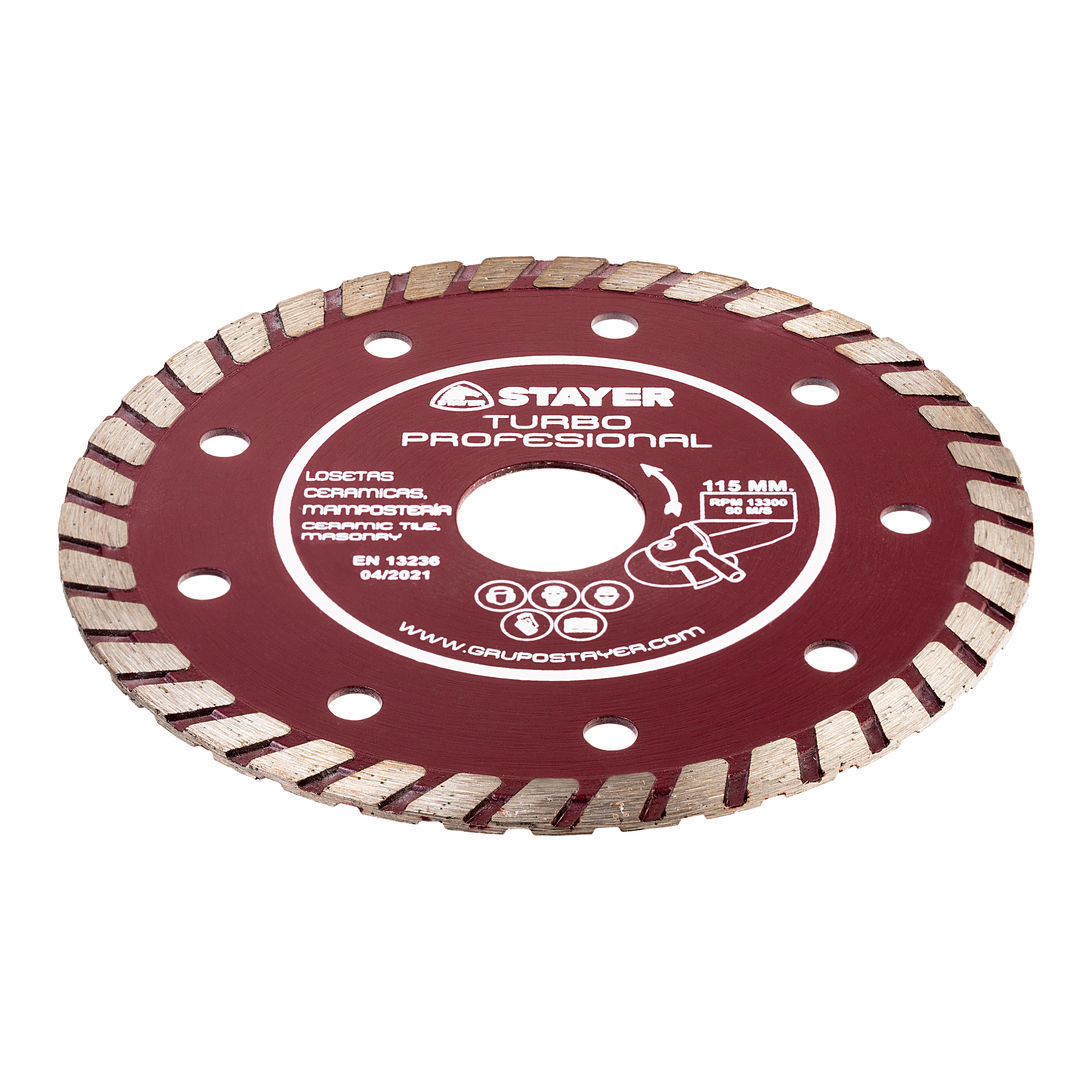 DISCO DIAMANTE BANDA CONTINUA TURBO 115mm STAYER | Obramat