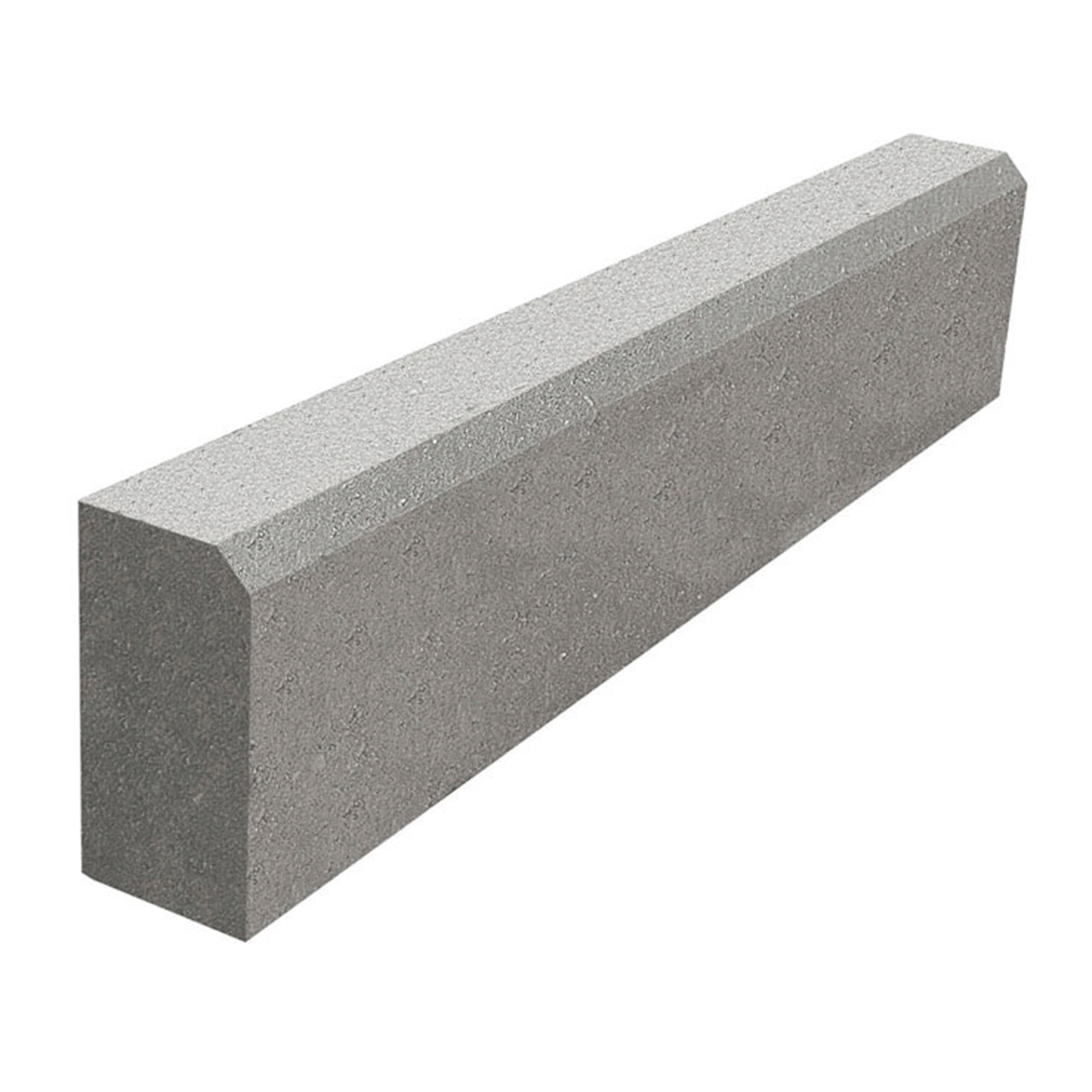 BORDILLO DE HORMIGÓN RECTO GRIS 100X20X10CM | Obramat