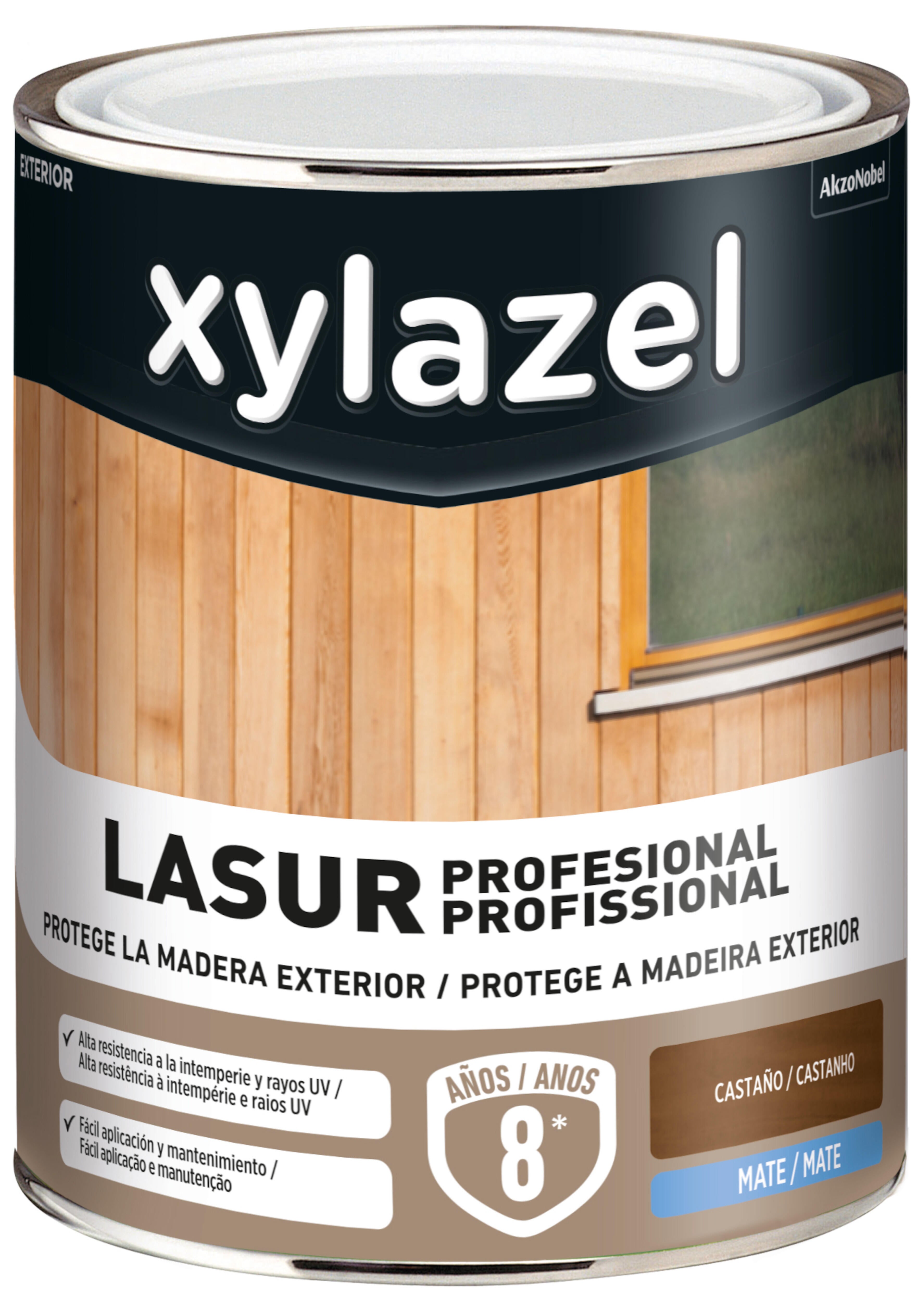 LASUR SINTÉTICO MATE XYLAZEL 750ML CASTAÑO | Obramat