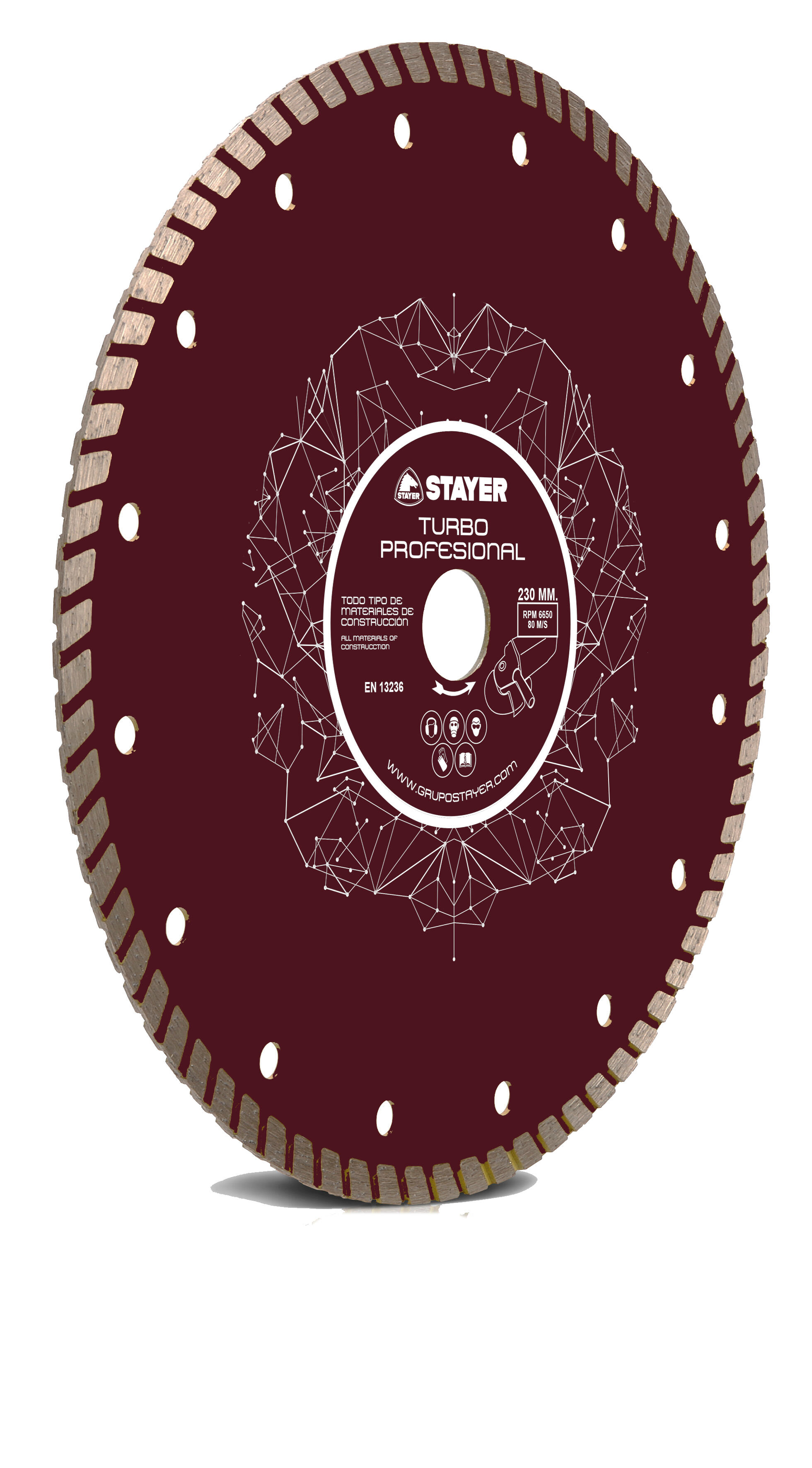 DISCO DIAMANTE BANDA CONTINUA TURBO 230mm STAYER | Obramat