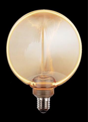 Ampoule led décorative plate, ambrée, 130mm, E27, 320lm, blanc chaud ...