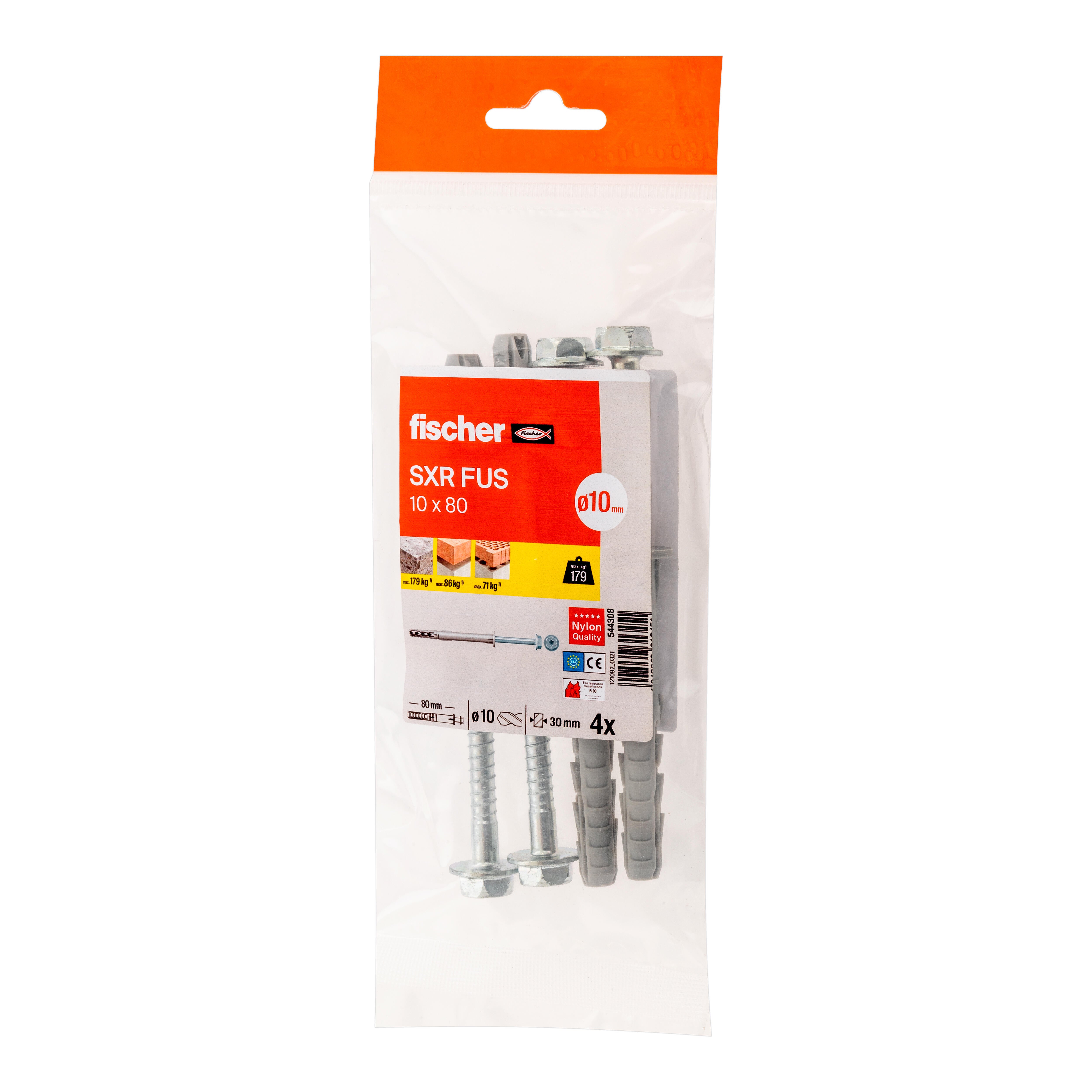 BUCHA TAPIT SXR CABEÇA SEXTAVADA 10x80mm 4un | Obramat