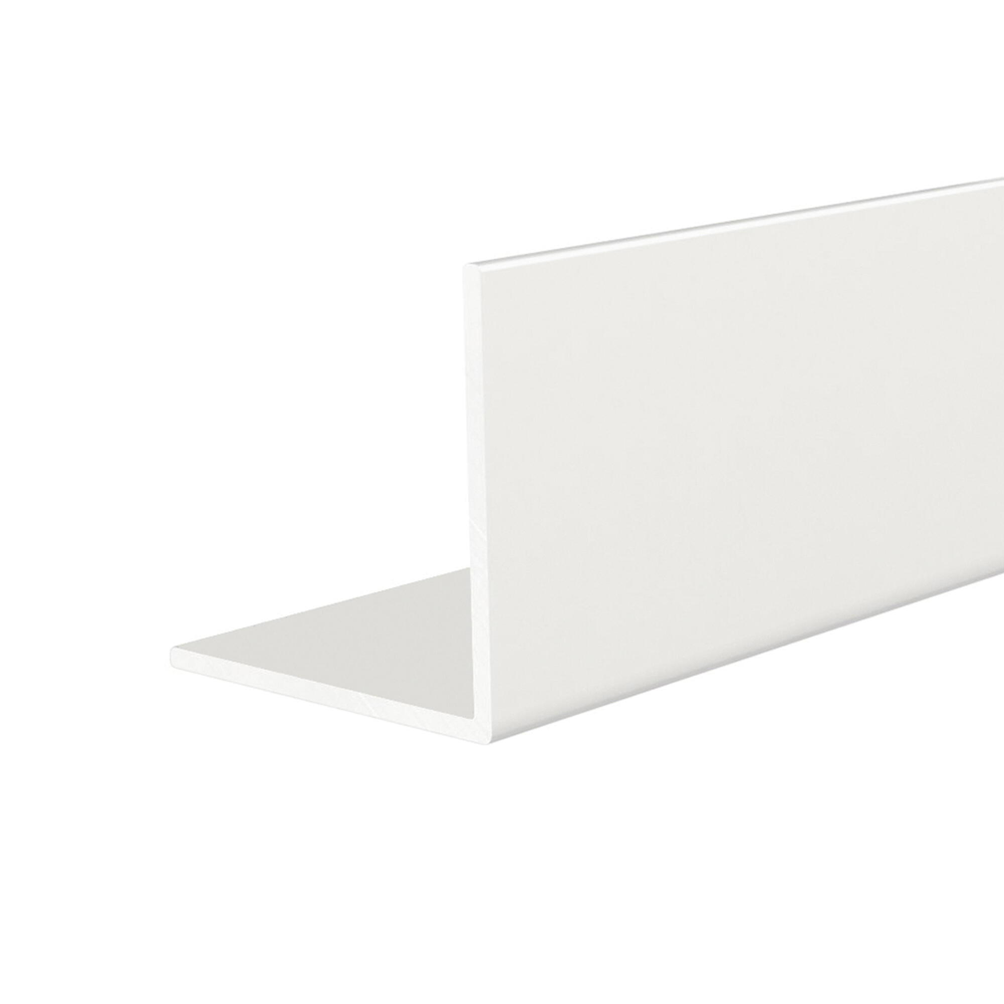 PERFIL "L" PVC BRANCO ADESIVO 20x20x1x2600mm | Obramat