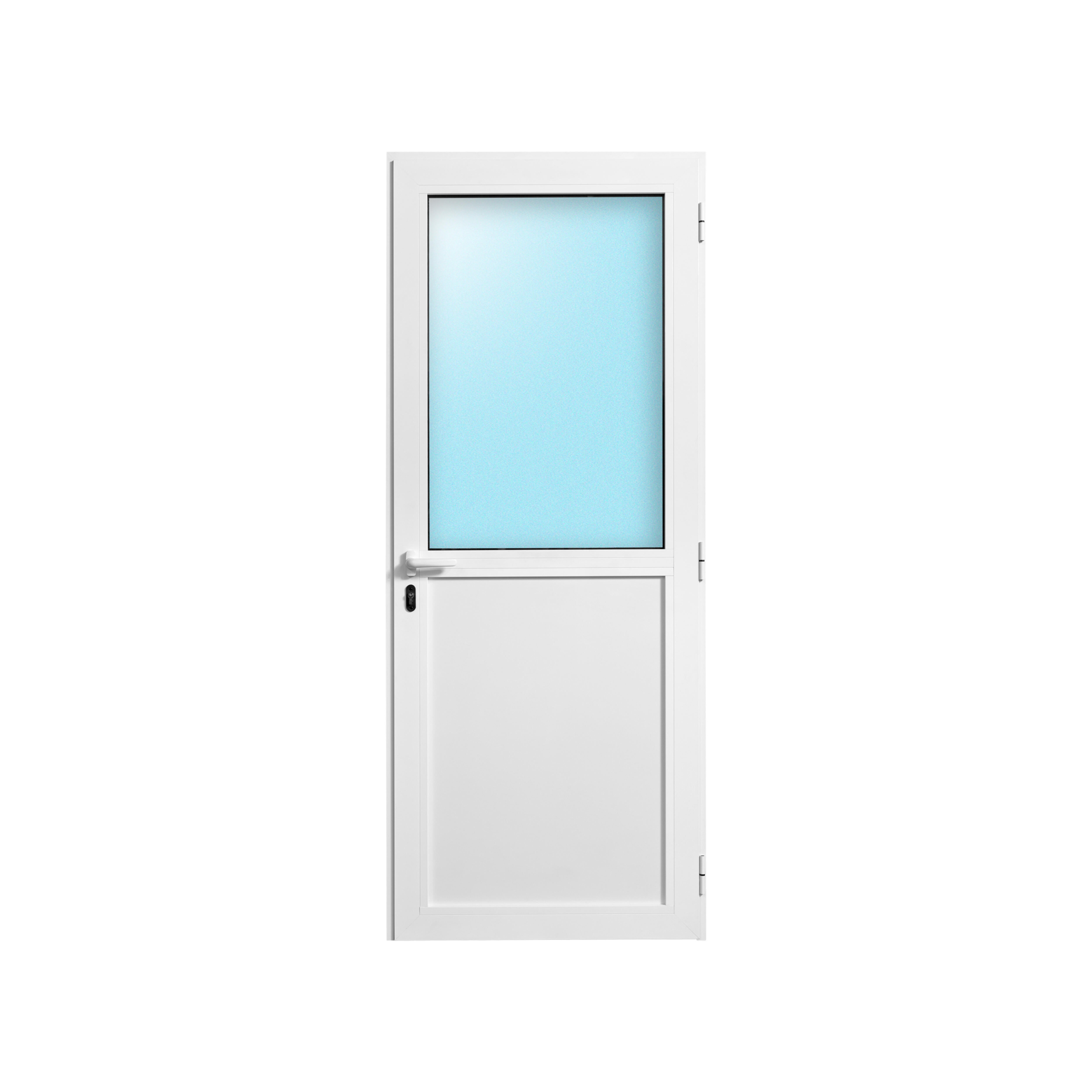 BALCONERA ALUMINIO ABATIBLE BLANCA CON MANILLA 85X210CM | Obramat