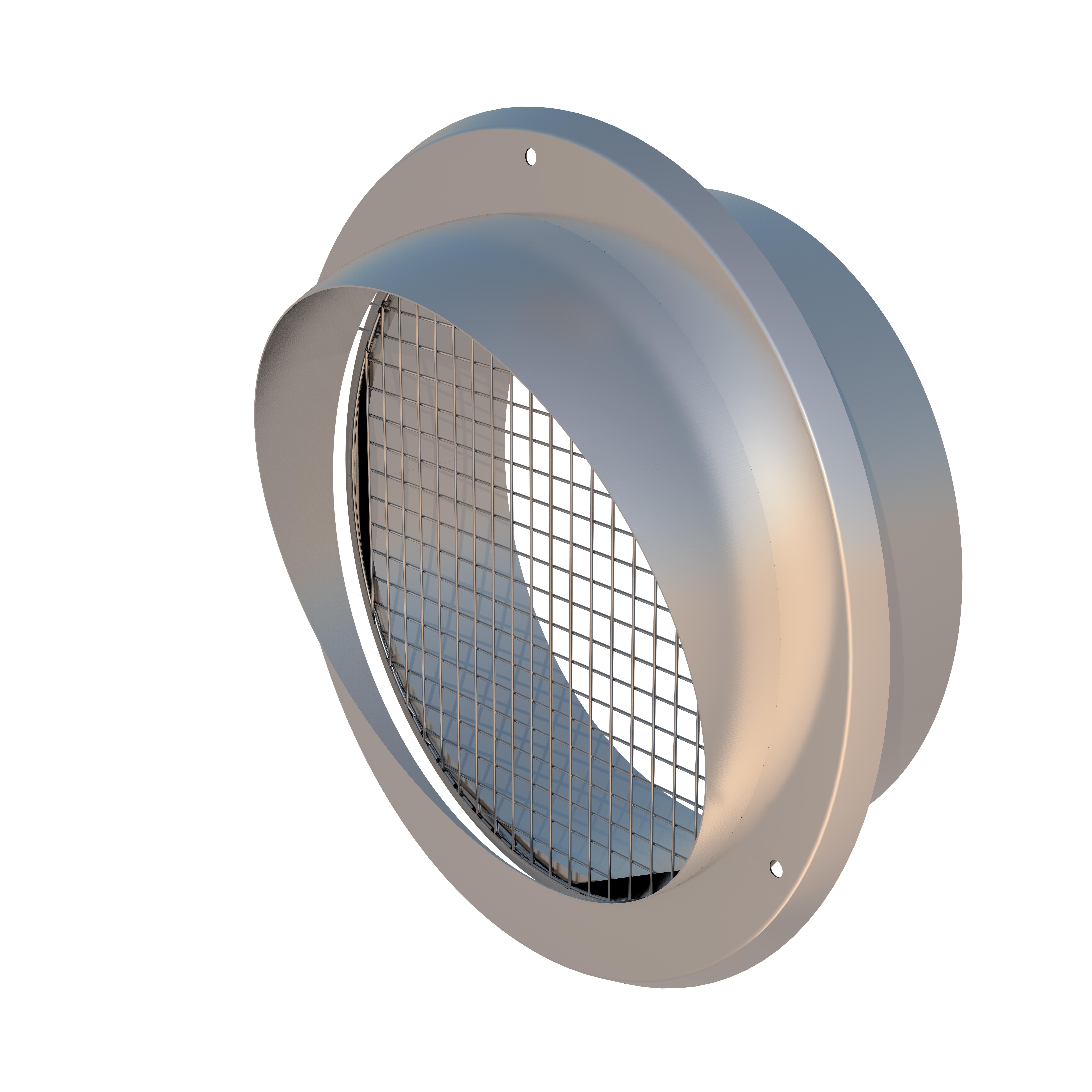 Terminal de pared para entrada de aire inox diámetro 125 mm | Leroy Merlin