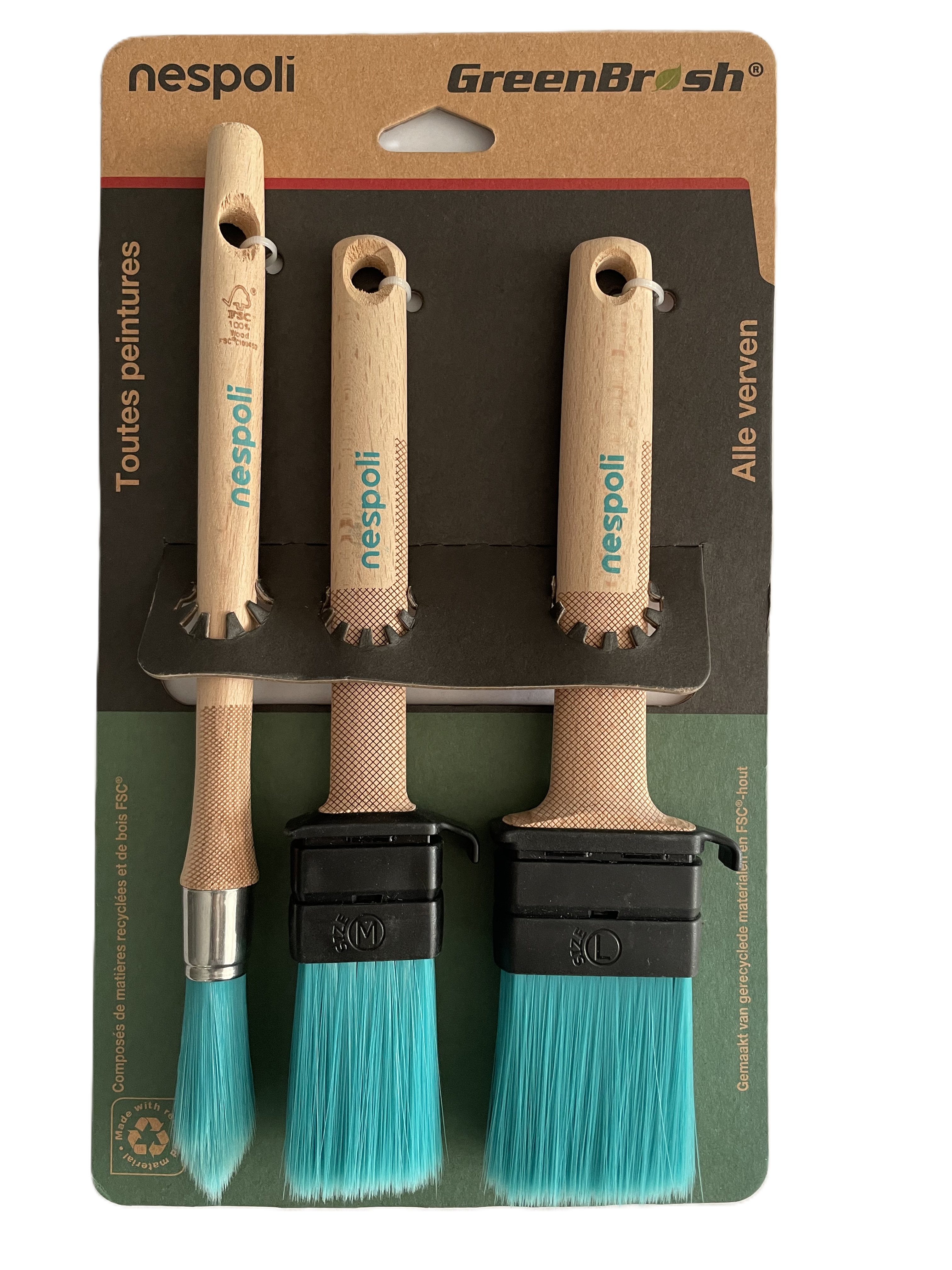 Lot de pinceaux x3 pour peindre une surface lisse, NESPOLI | Leroy Merlin