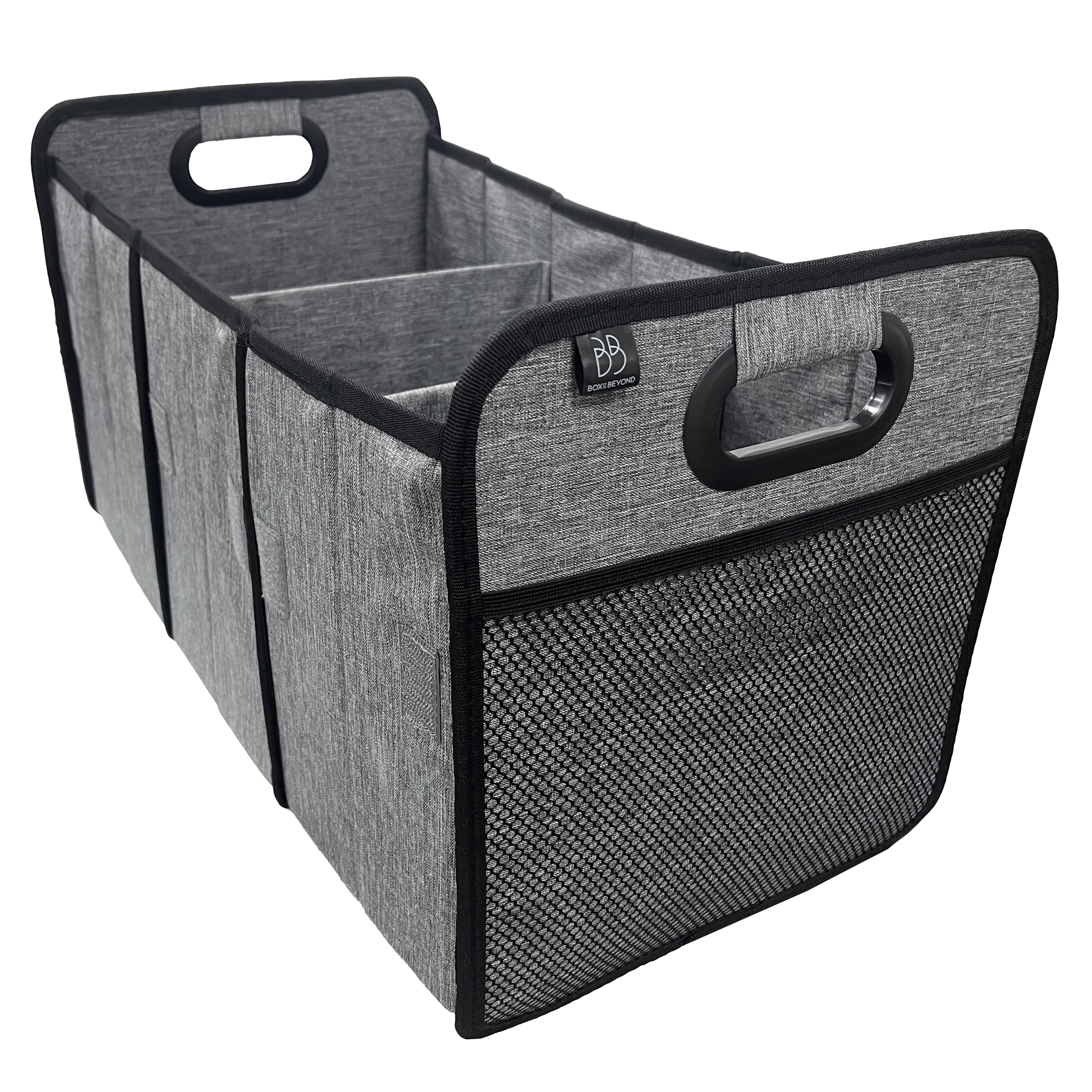 Bac textile pliable 3 compartiments BOX & BEYOND gris, l.50 x P.27.5 x ...