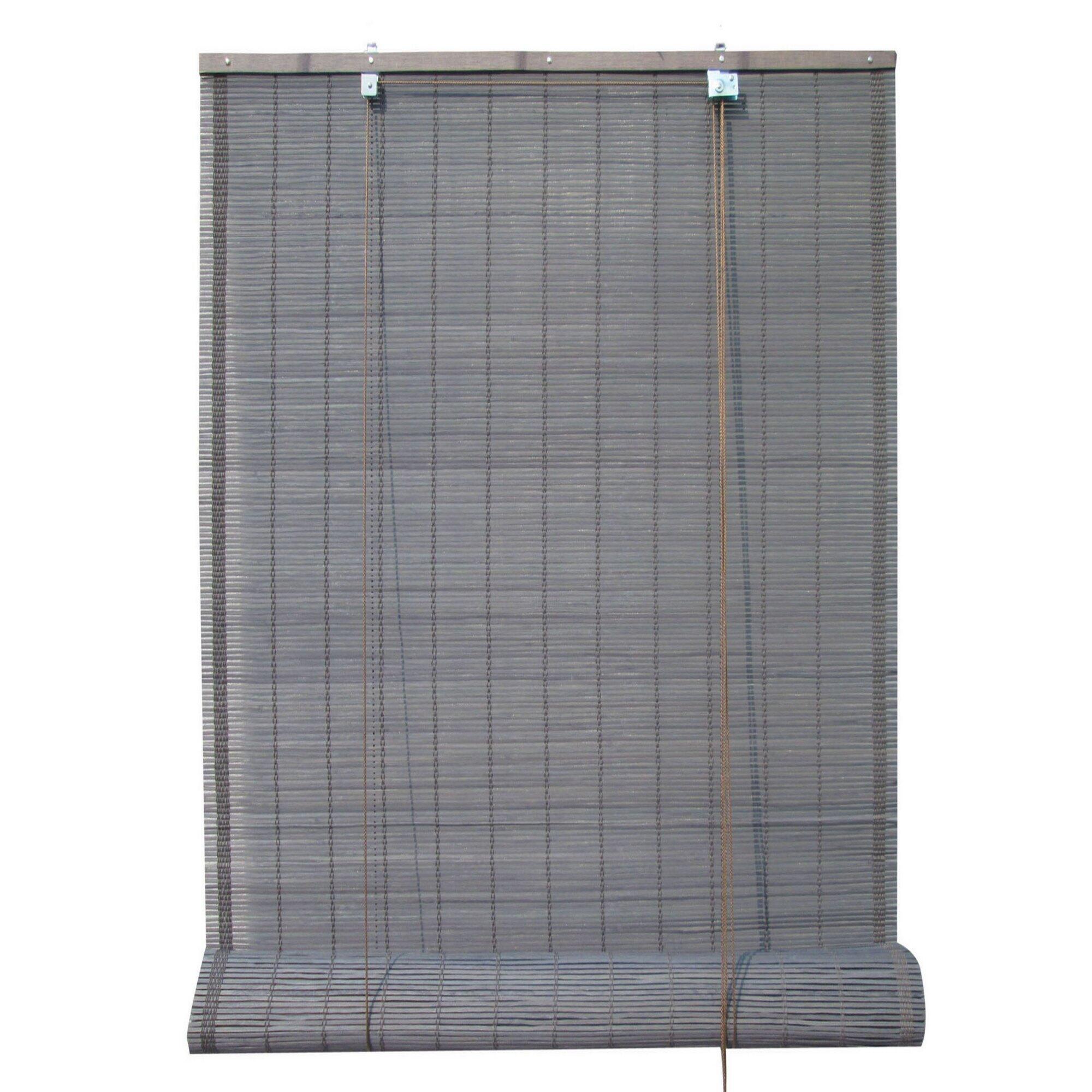 Store enrouleur tamisant Bambou djibf gris foncé, l.180 x H.230 cm ...