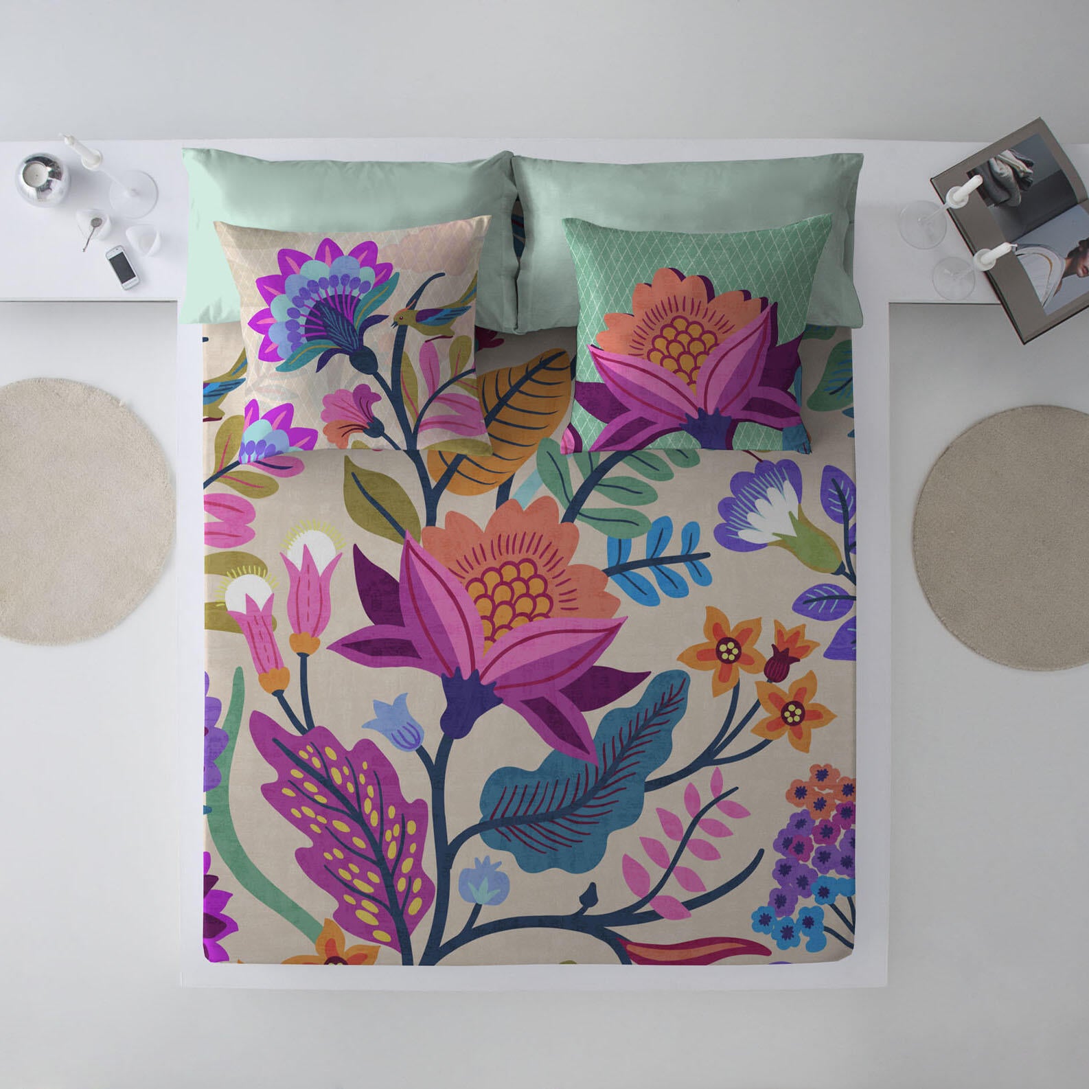 Juego de sábanas 2 piezas MARENA 100% algodón cama 135 cm | Leroy Merlin