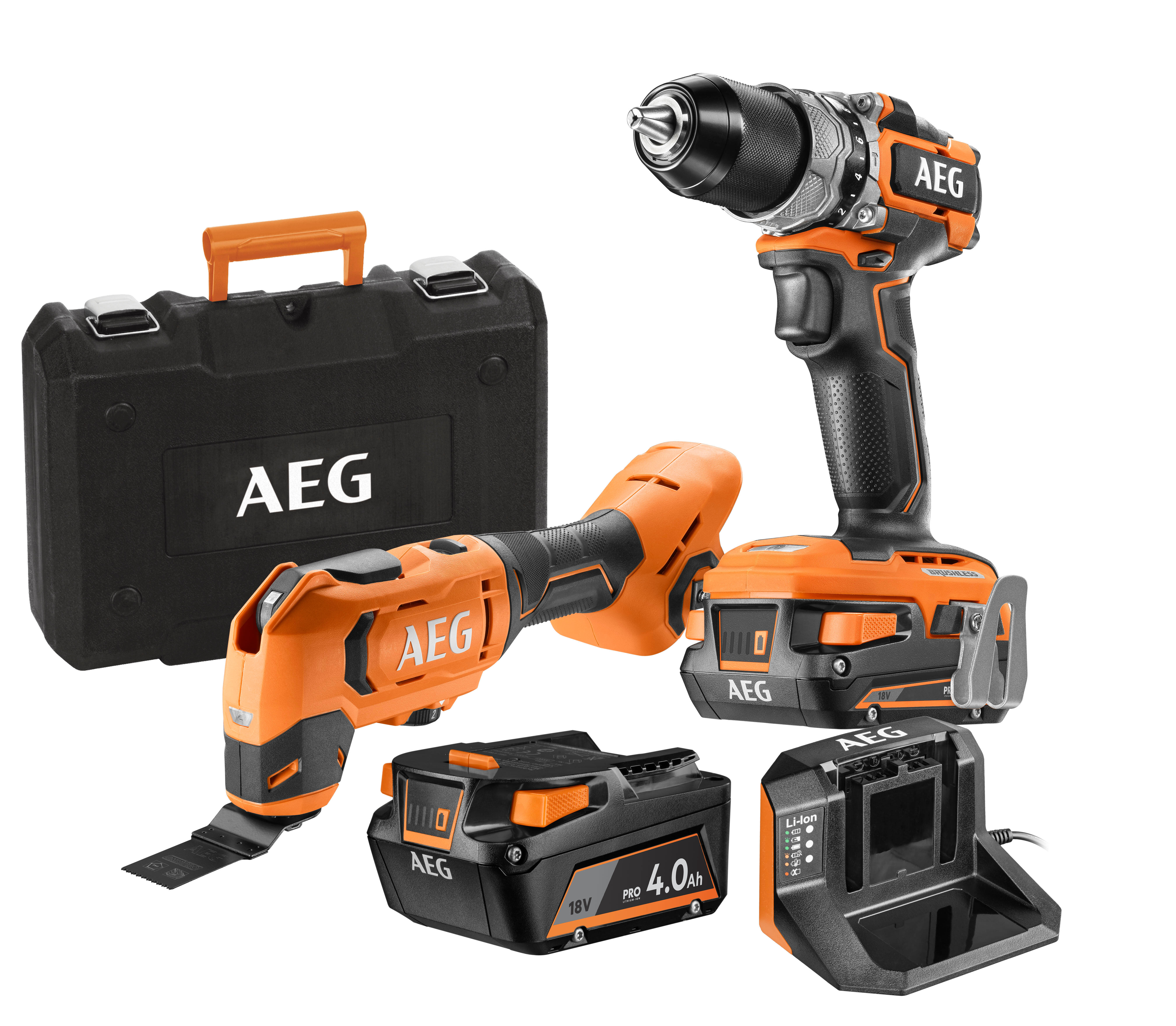 Pack de 2 outils sans fils AEG Ck18-ar-2bx-x02b , 2 batteries 2Ah 4Ah ...