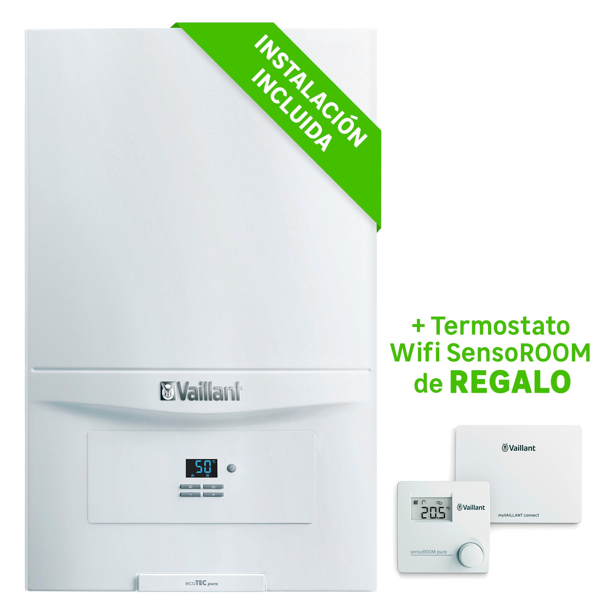 Caldera de condensación gas natural VAILLANT Ecotec pure 24kw ...
