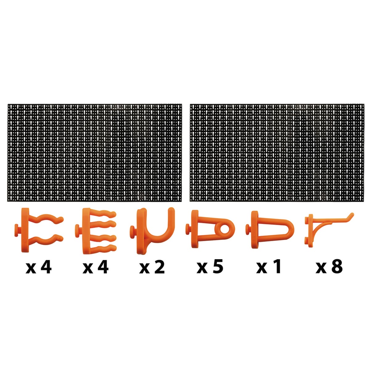 Pannello porta-attrezzi PANNELLI FORATI PVC NERO PZ2 in pvc 49.5 x 32.5 ...