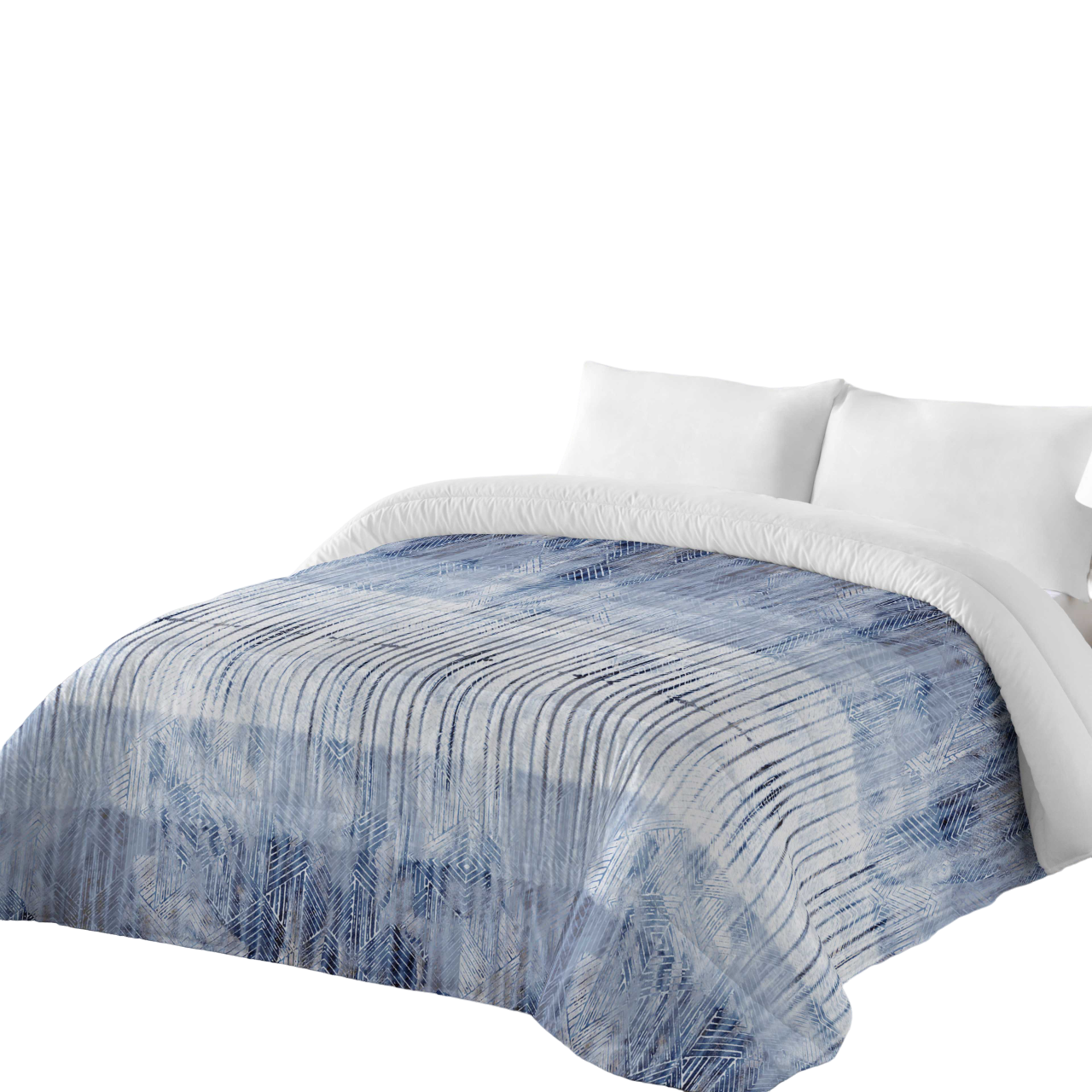 Edredón VELVET azul 270x260 cm | Leroy Merlin