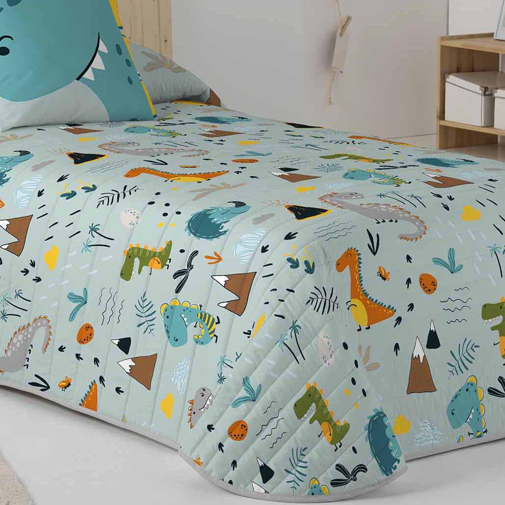 Colcha para cama infantil SAURUS 100% algodón cama 105 cm | Leroy Merlin