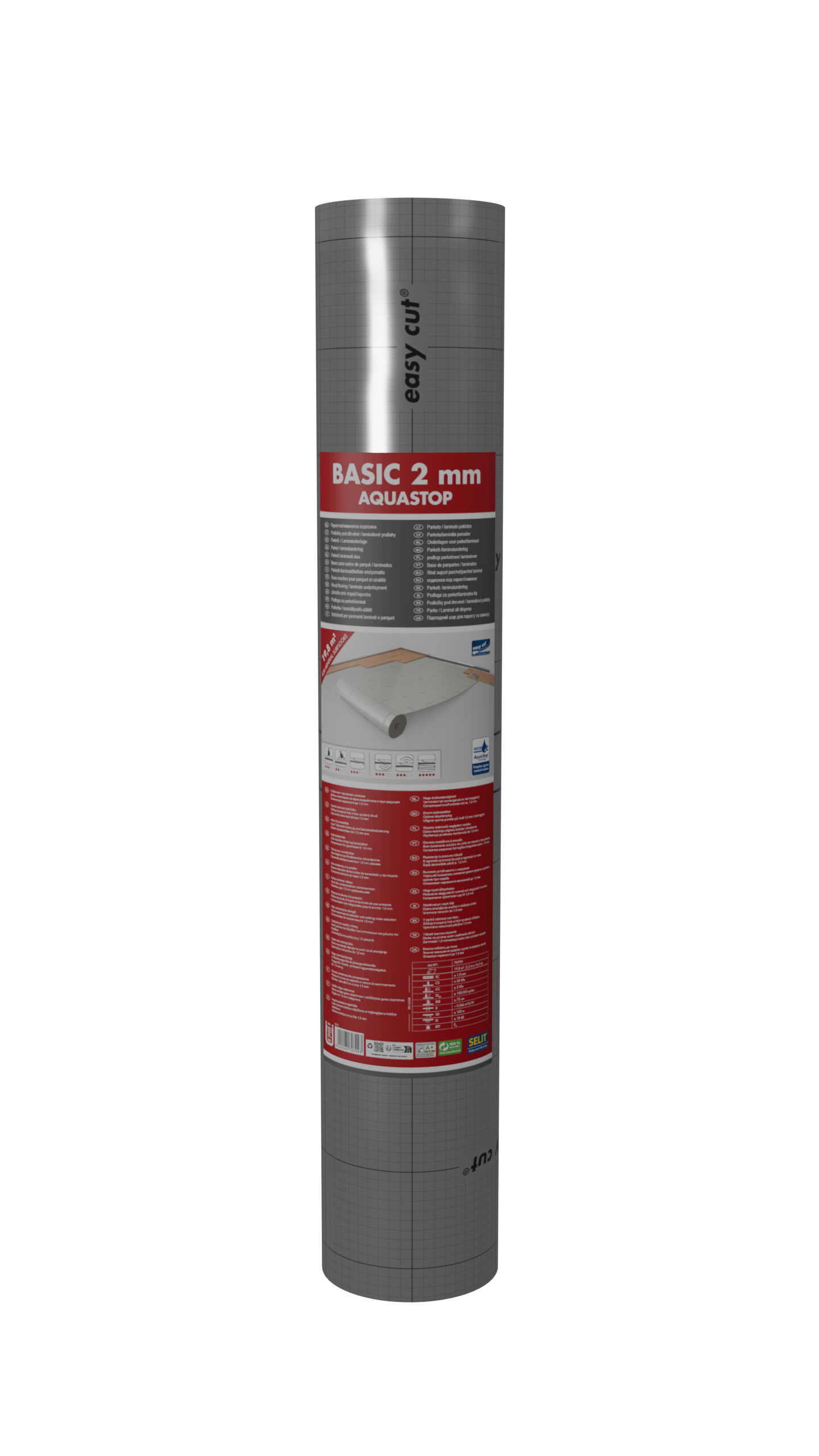 Sous-couche Basic Aquastop avec pare-vapeur Ep.2 mm, 19.8 M2 | Leroy Merlin