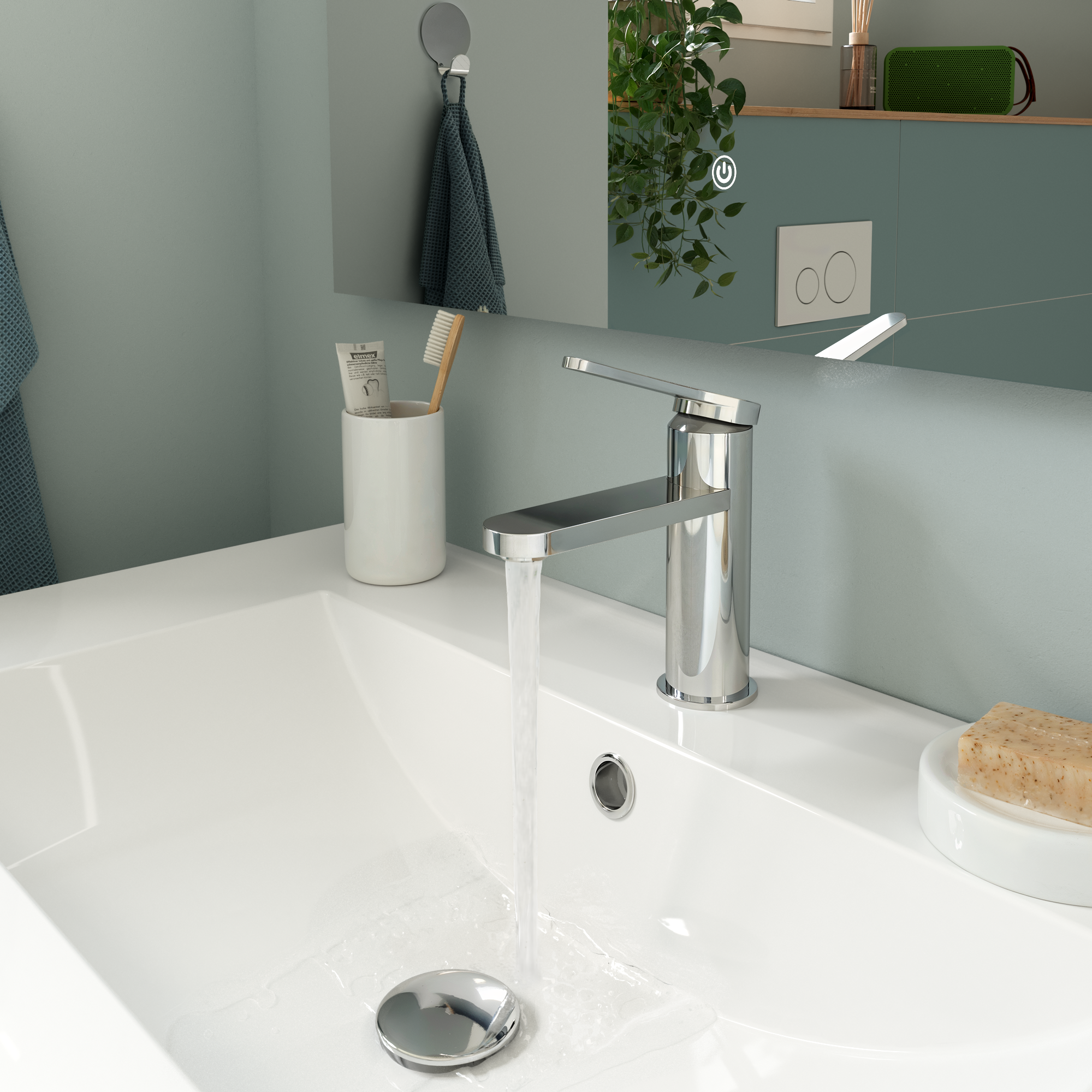 Mitigeur de lavabo chrome M, Essential, SENSEA | Leroy Merlin